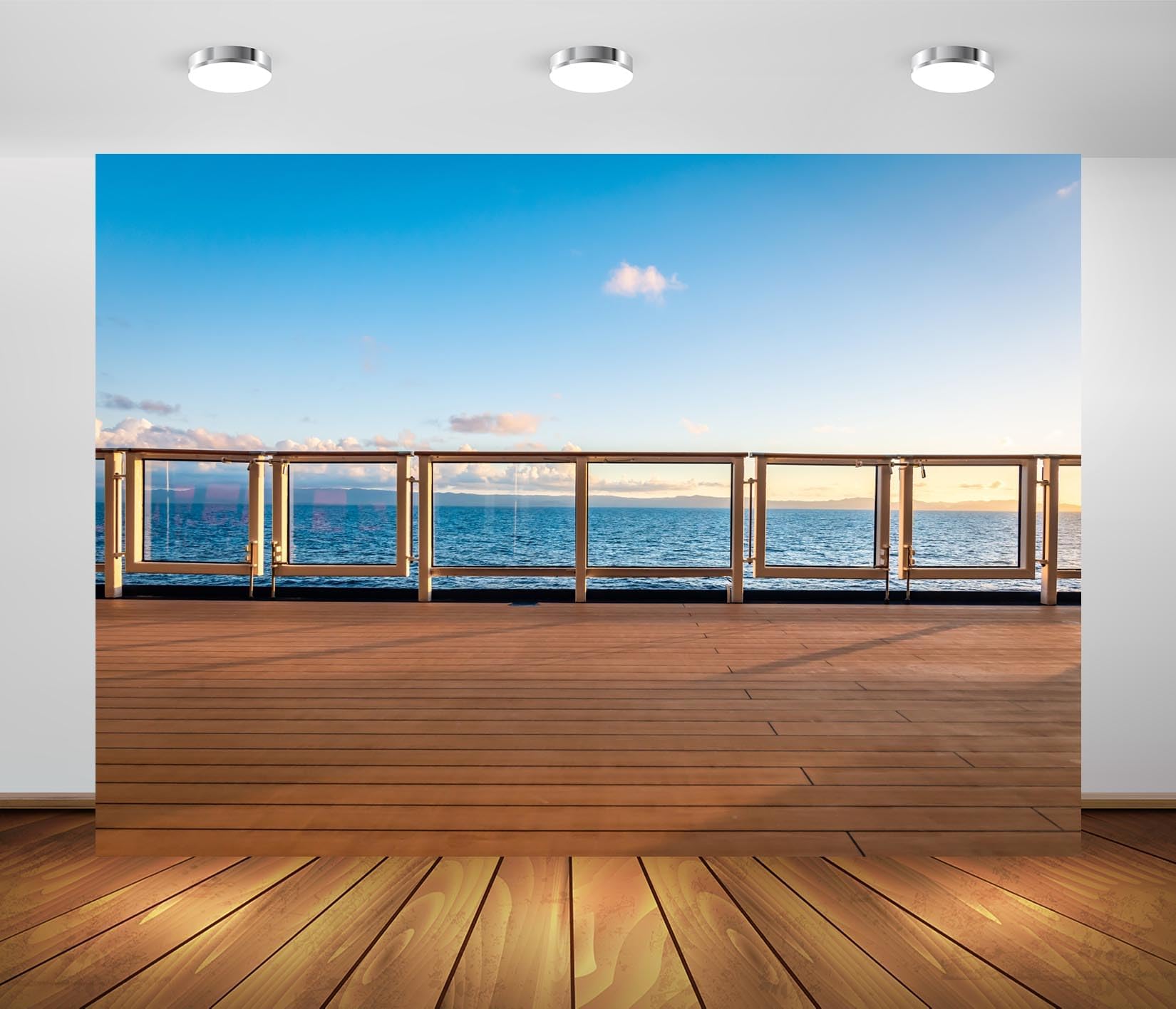 Amazon.com : BELECO 8x6ft Fabric Cruise Backdrop Cruise Ship Deck, Blue ...