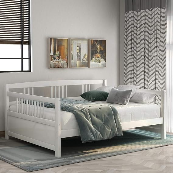 Amazon.com: Harper & Bright Designs Full Daybed Frame, Solid Wood ...