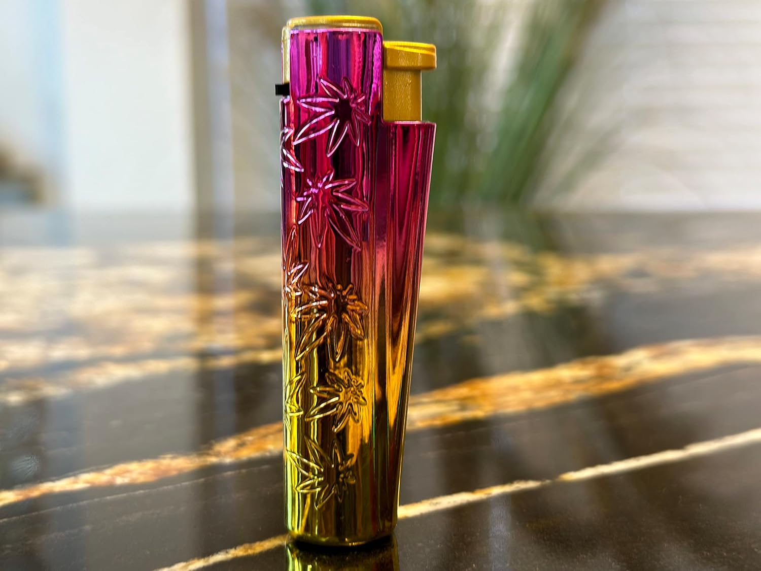 Limited Edition - Deep Laser Engraved Personalised Leaf Gradient Metal ...