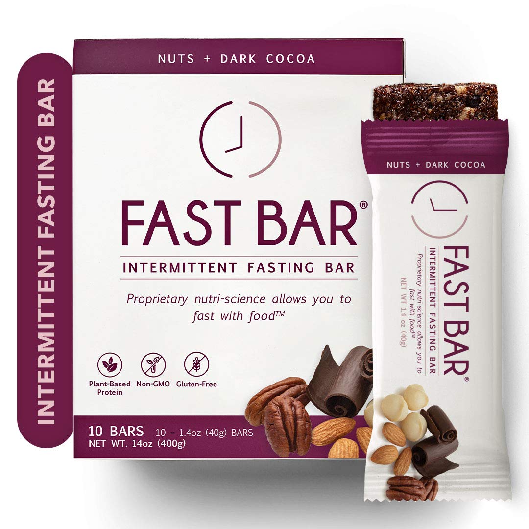 Amazon.com : Fast Bar, Nuts & Dark Cocoa, Gluten Free, Plant Based ...