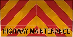 Highway Maintenance Chevrons - Retro Reflective Yellow - Magnetic or ...