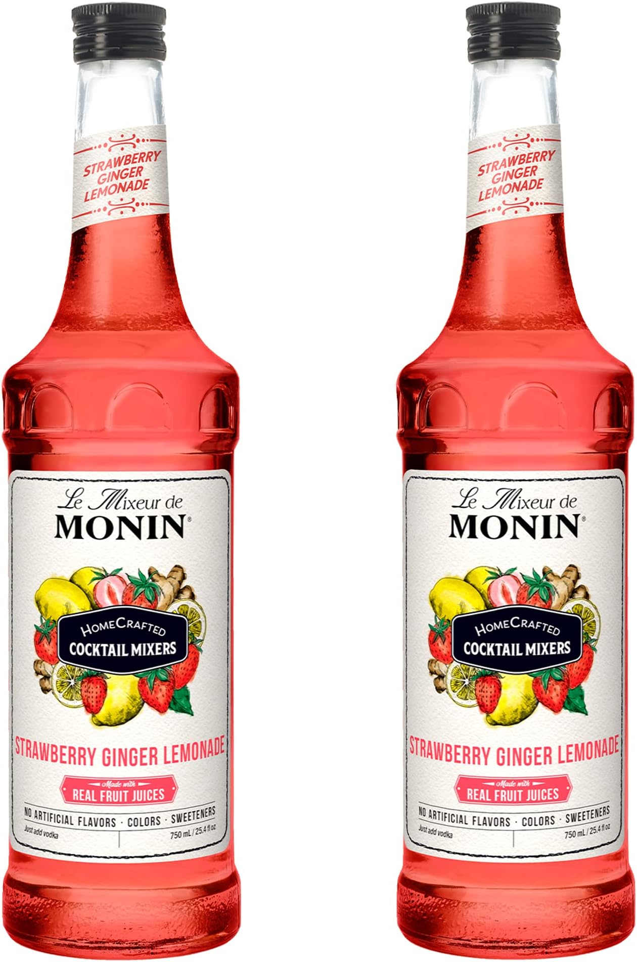 Amazon.com: Monin - HomeCrafted Strawberry Ginger Lemonade Cocktail ...