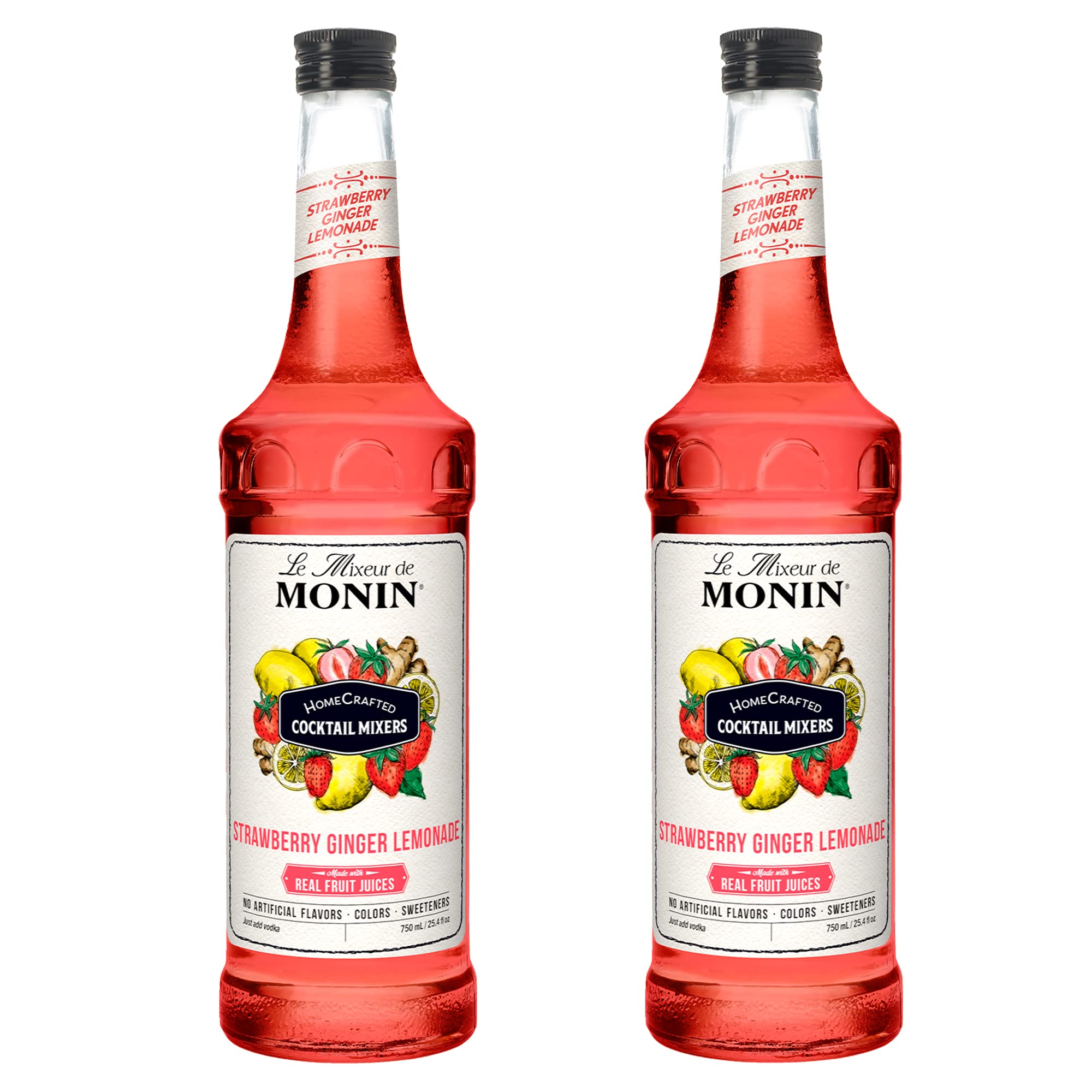 Amazon.com: Monin - HomeCrafted Strawberry Ginger Lemonade Cocktail ...