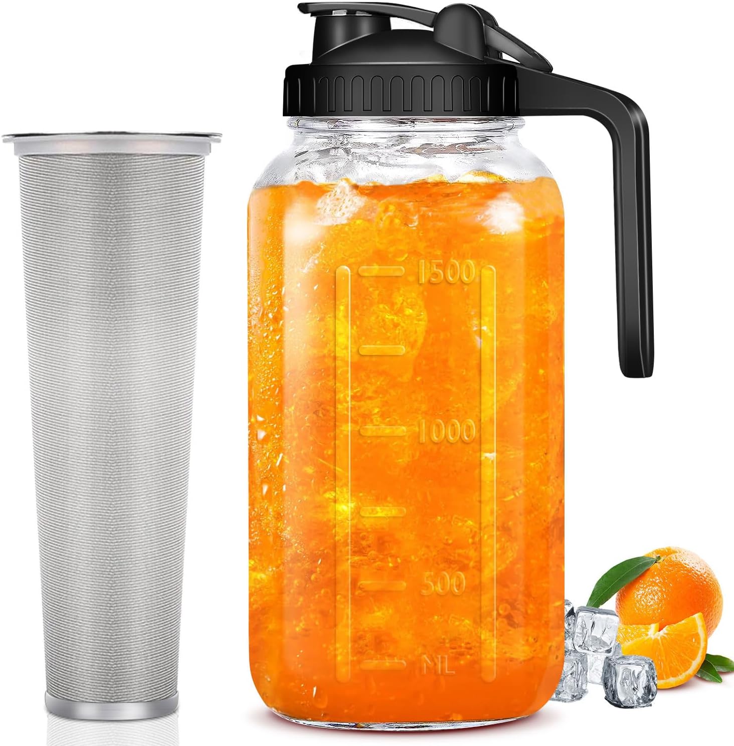 Amazon.com: AOZITA Iced Tea Maker Pitcher with Infuser and Lid - 2 ...
