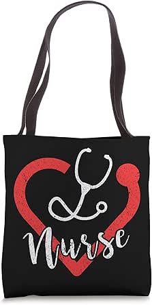 Amazon.com: Registered Nurse Heart Stethoscope Telemetry Tote Bag ...