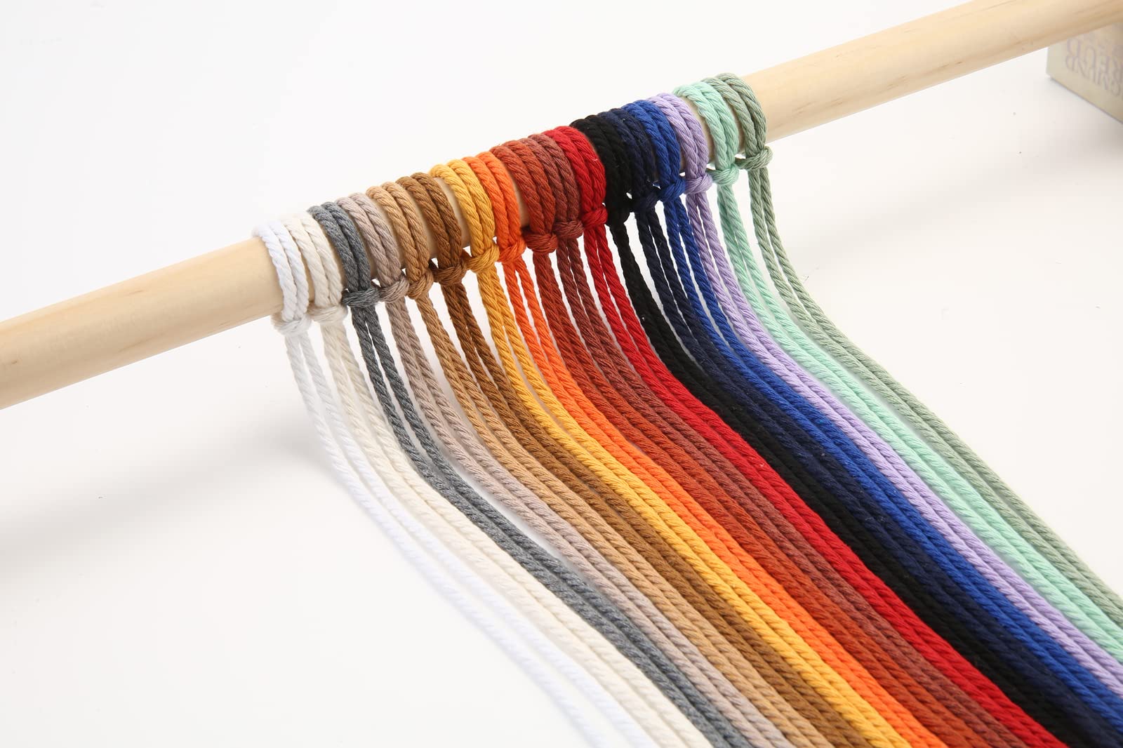 GOHOF Macrame Cord 3mm x 450m Premium Cotton Macrame Rope, 4 Strand ...