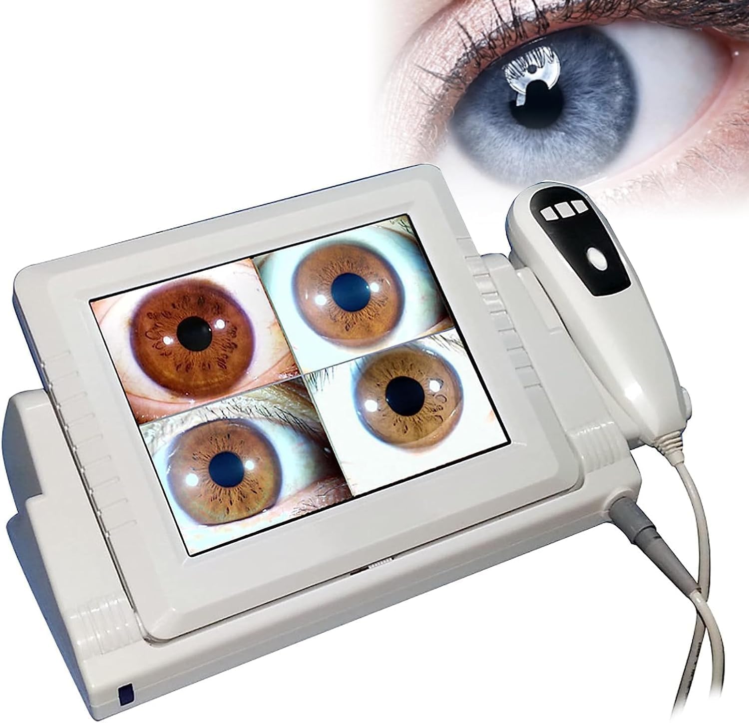 Iris Analysis Camera, 2 Mega Pixels Iris Eye Analyzer with 8-inch LCD ...
