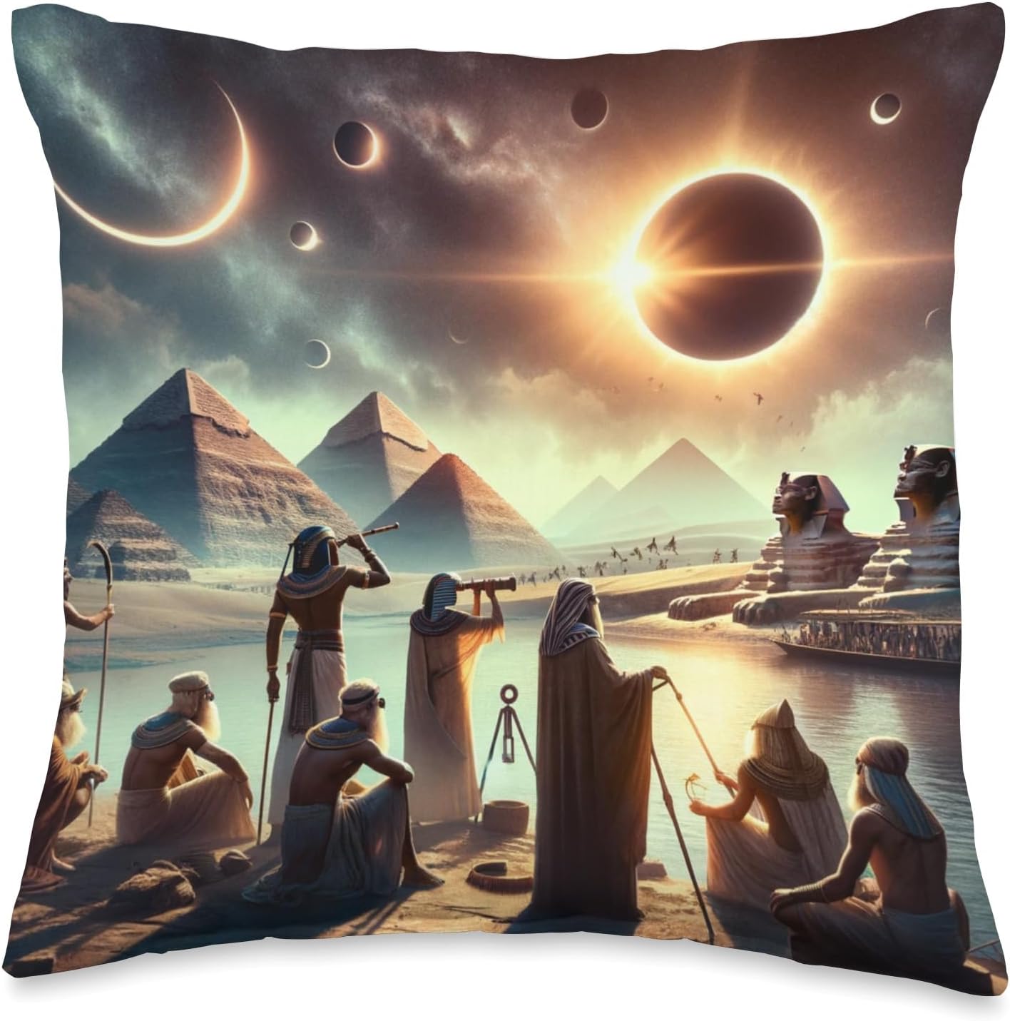 Amazon.com: Celestial Eclipse Above the Pyramids of Egypt Celestial ...