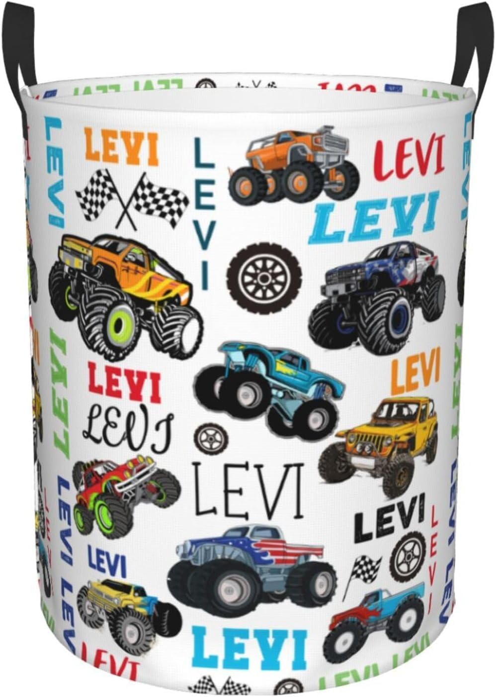 Amazon.com: Personalized Mon-Ster Truck Laundry Hamper Gifts, Custom ...