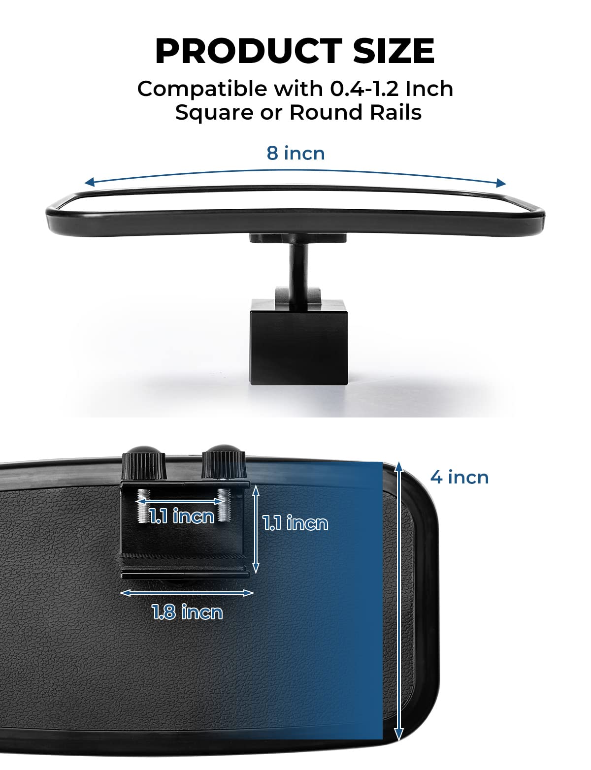 Snapklik.com : KEMIMOTO Boat Mirror, 8 In X 4 In Upgraded Universal ...