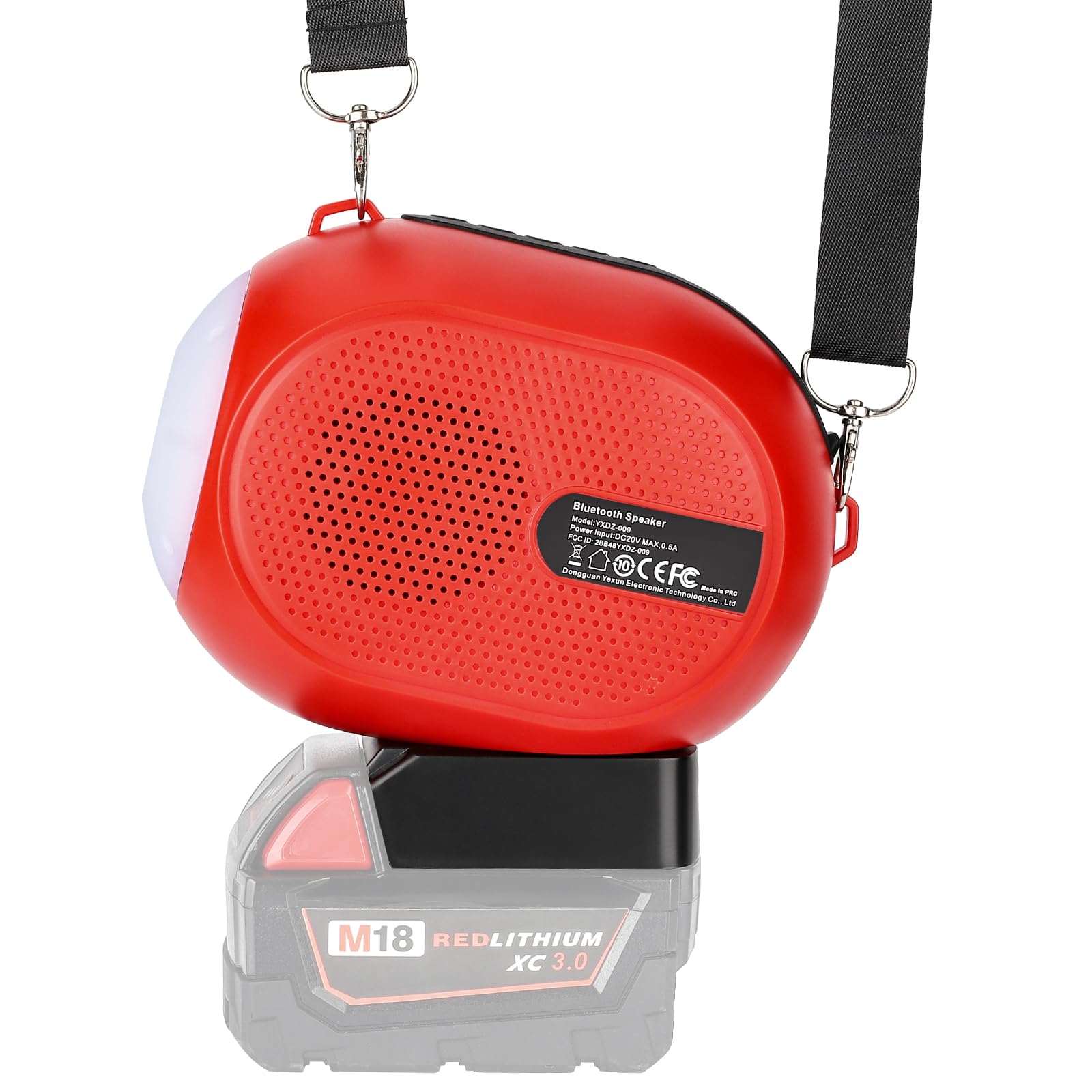 Amazon.com: Bluetooth Speaker for Milwaukee m18 18v Battery Portable ...