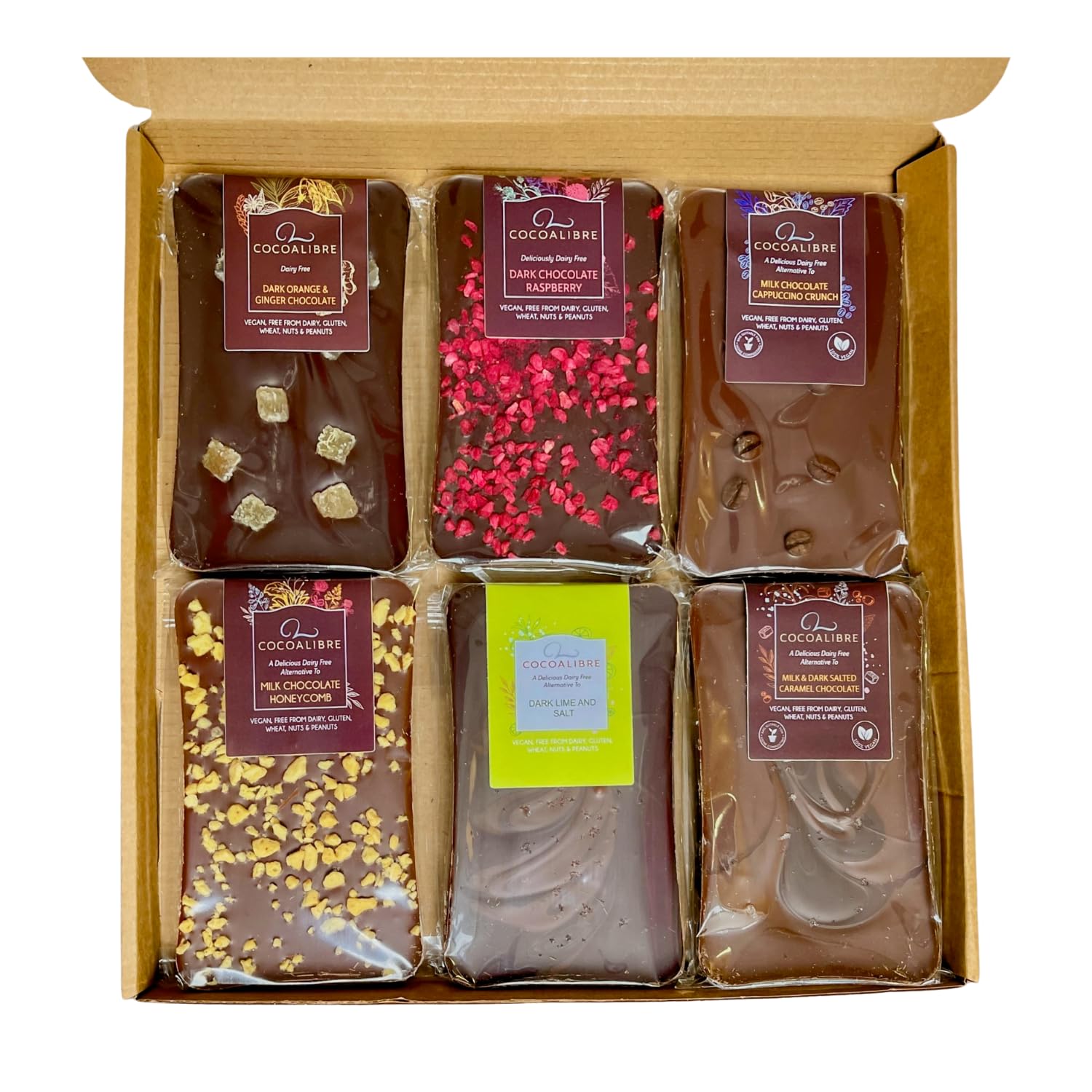 6 Slab Chocolate Selection Box | Dairy Free - Vegan - Nut Free - Gluten ...