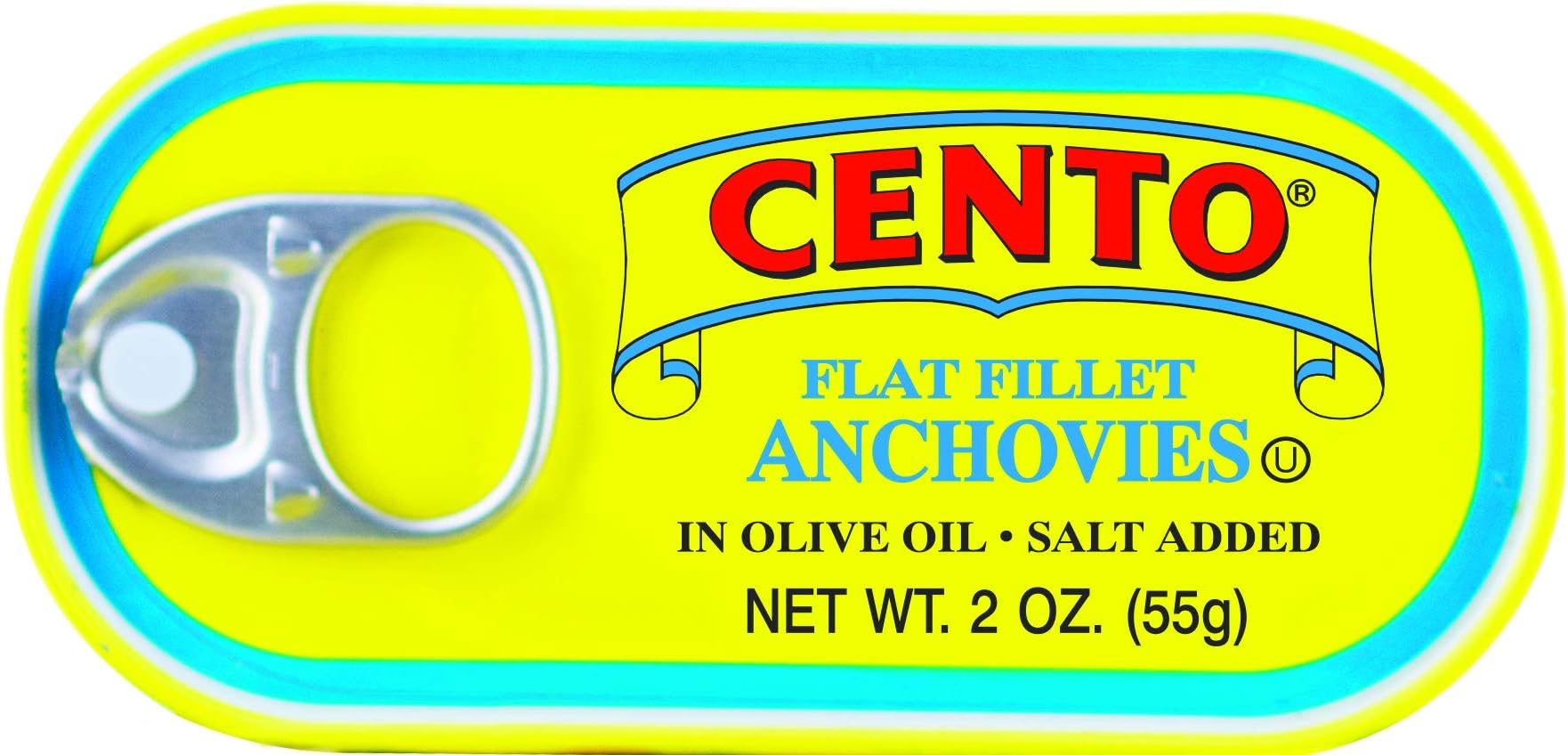 Amazon.com : Cento Flat Fillet Anchovies, 2 Ounce Tins (Pack of 25 ...