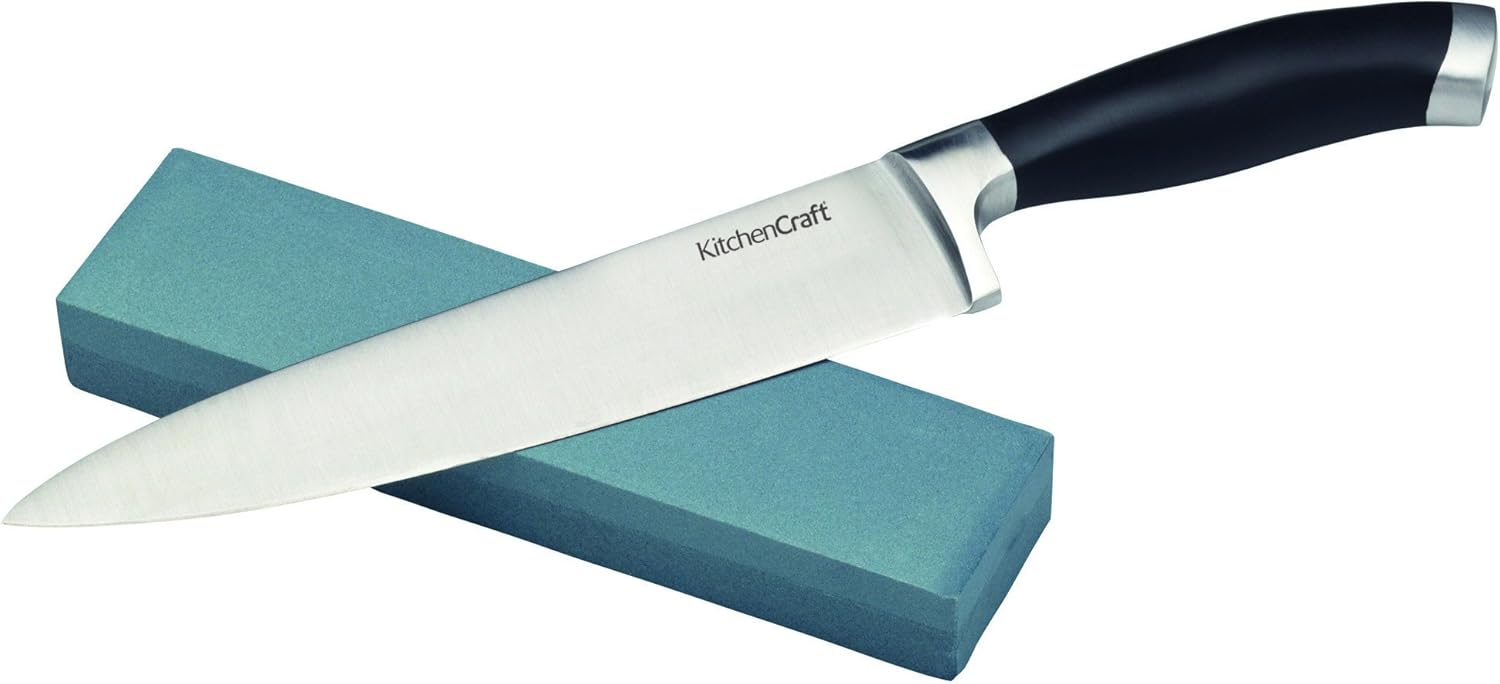 KitchenCraft Whetstone with 2-in-1 Design, Gift Boxed, 20.5 x 5.5 cm ...