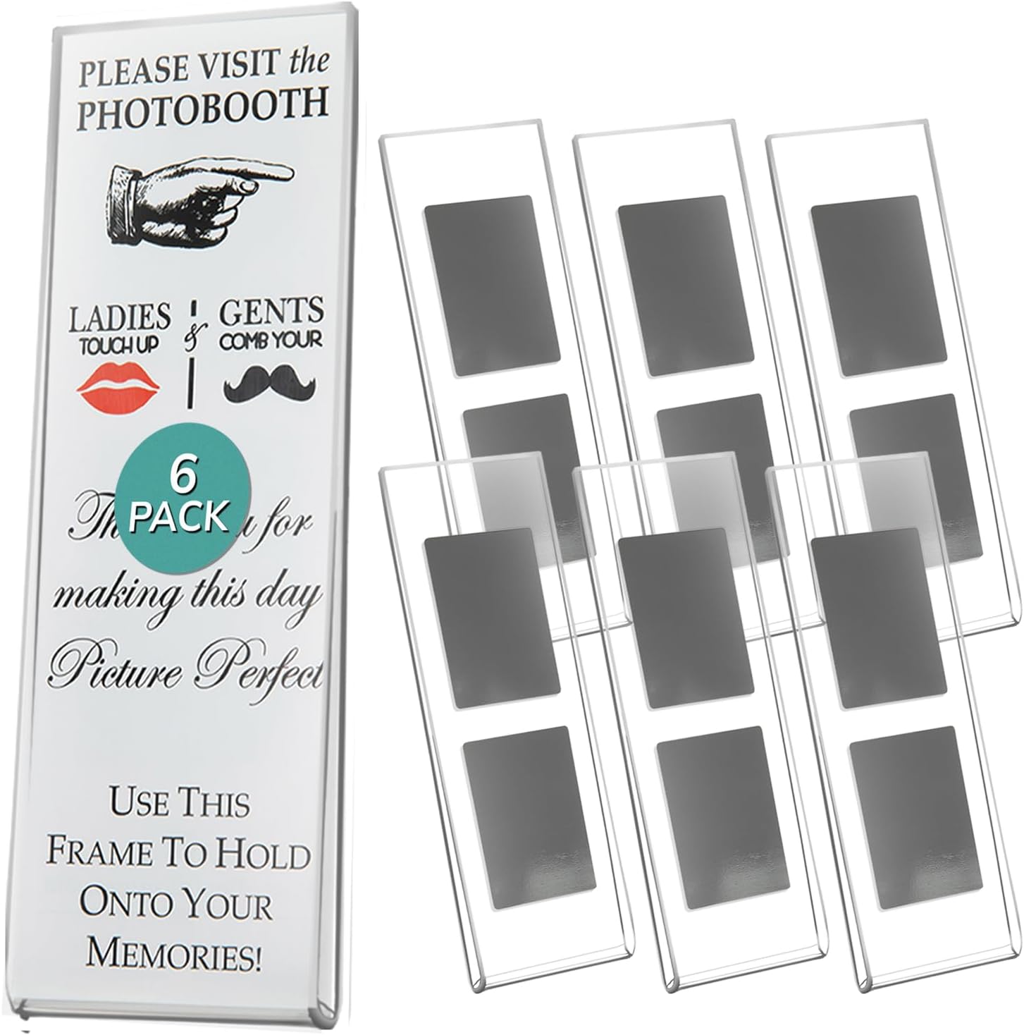 Amazon.com - pbf PHOTO BOOTH FRAMES 2x6 Magnetic Picture Frames for ...