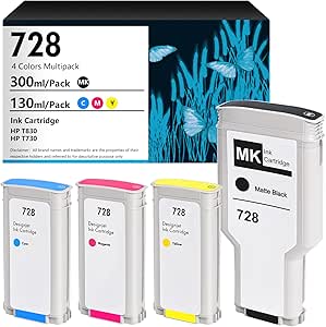 Amazon.com: 728 Ink Cartridges Compatible for HP DesignJet T830 ...