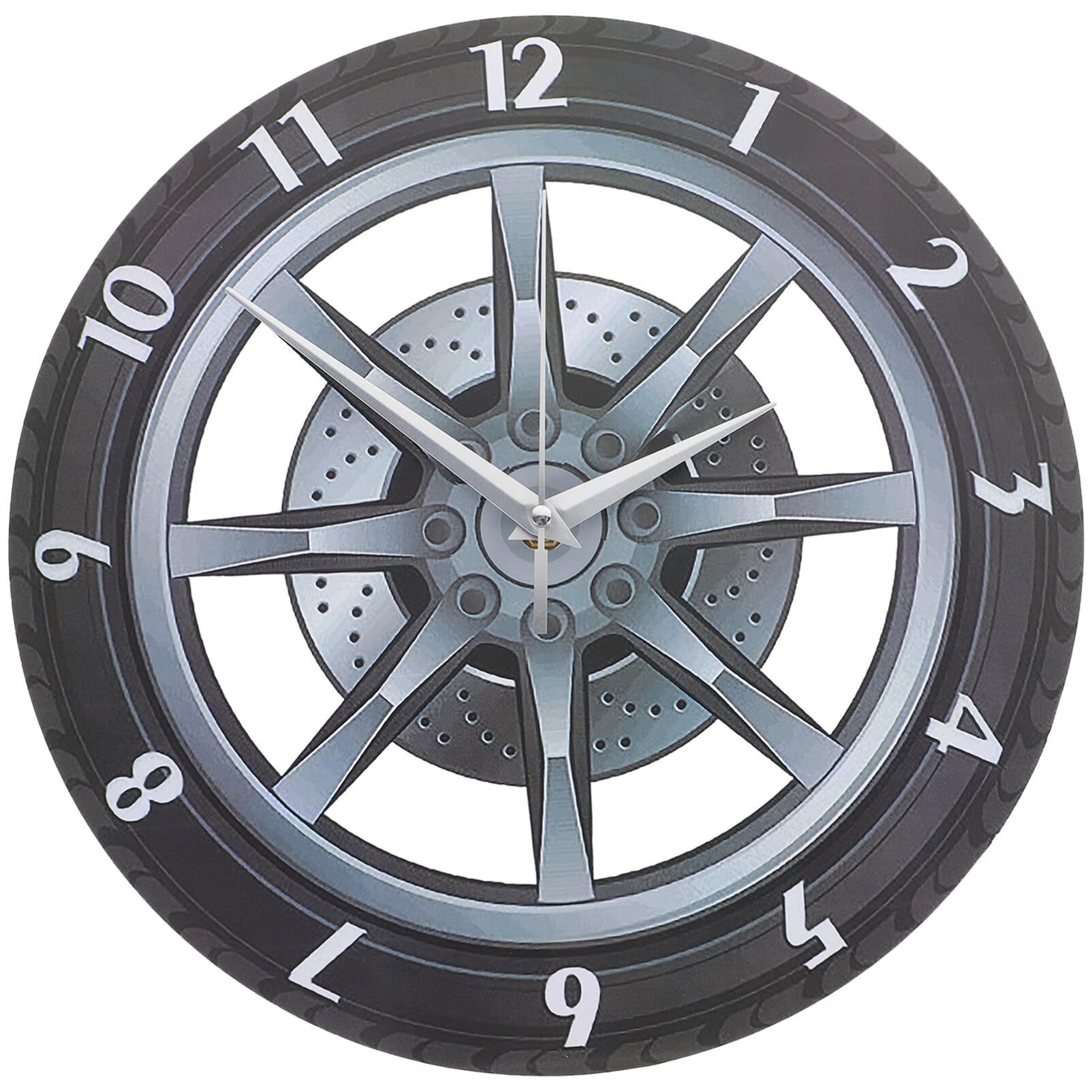 Amazon.com: Kichvoe 3D Garage Wall Clock Wheel Shaped Tire Rim Clock ...