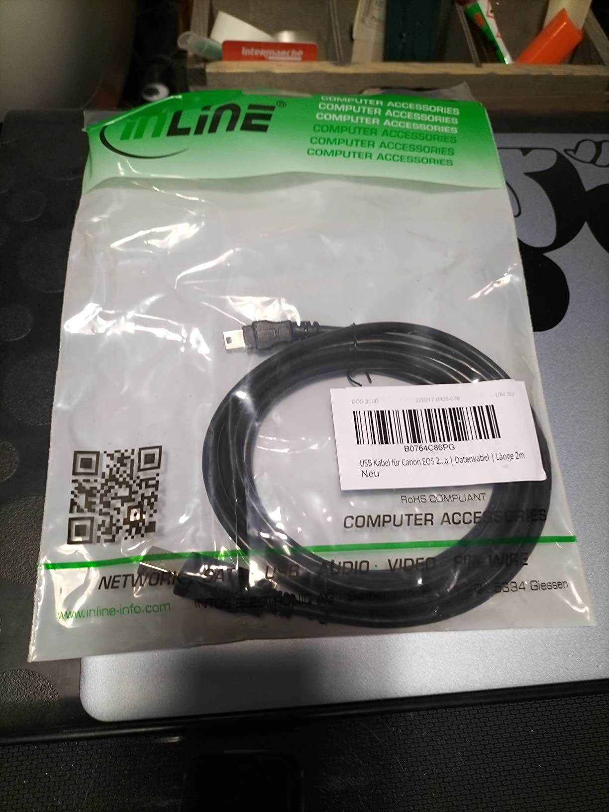 Câble USB pour appareil photo numérique Canon EOS 200D - 2 m : Amazon ...