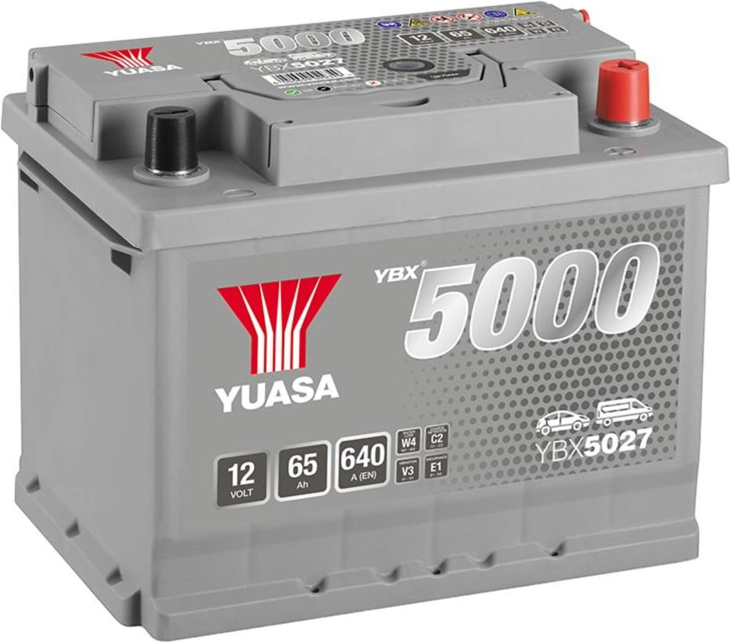 12V 60Ah 640CCA Exide EL600 Stop Start EFB Car Battery - 3 Years ...