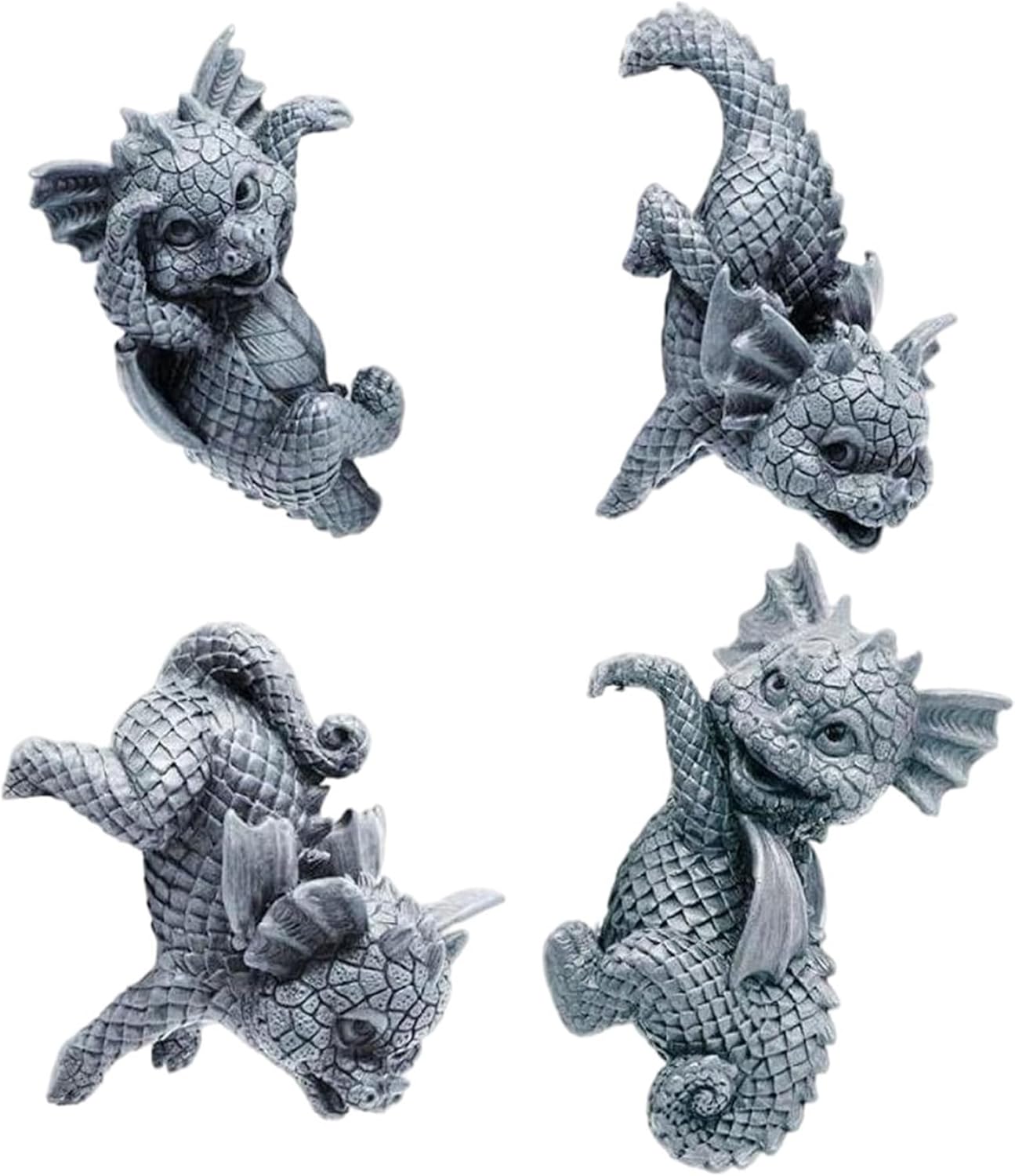 Amazon.com: Baby Dragon Figurines,Hanging Animal Statue for Planter Pot ...
