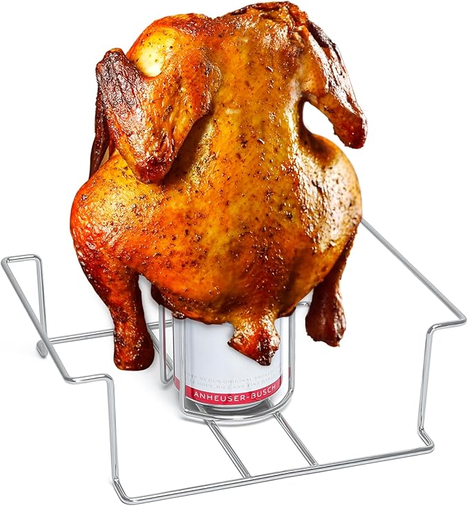 Amazon.com : Ajimy Beer Can Chicken Stand with Handle Chicken Roaster ...