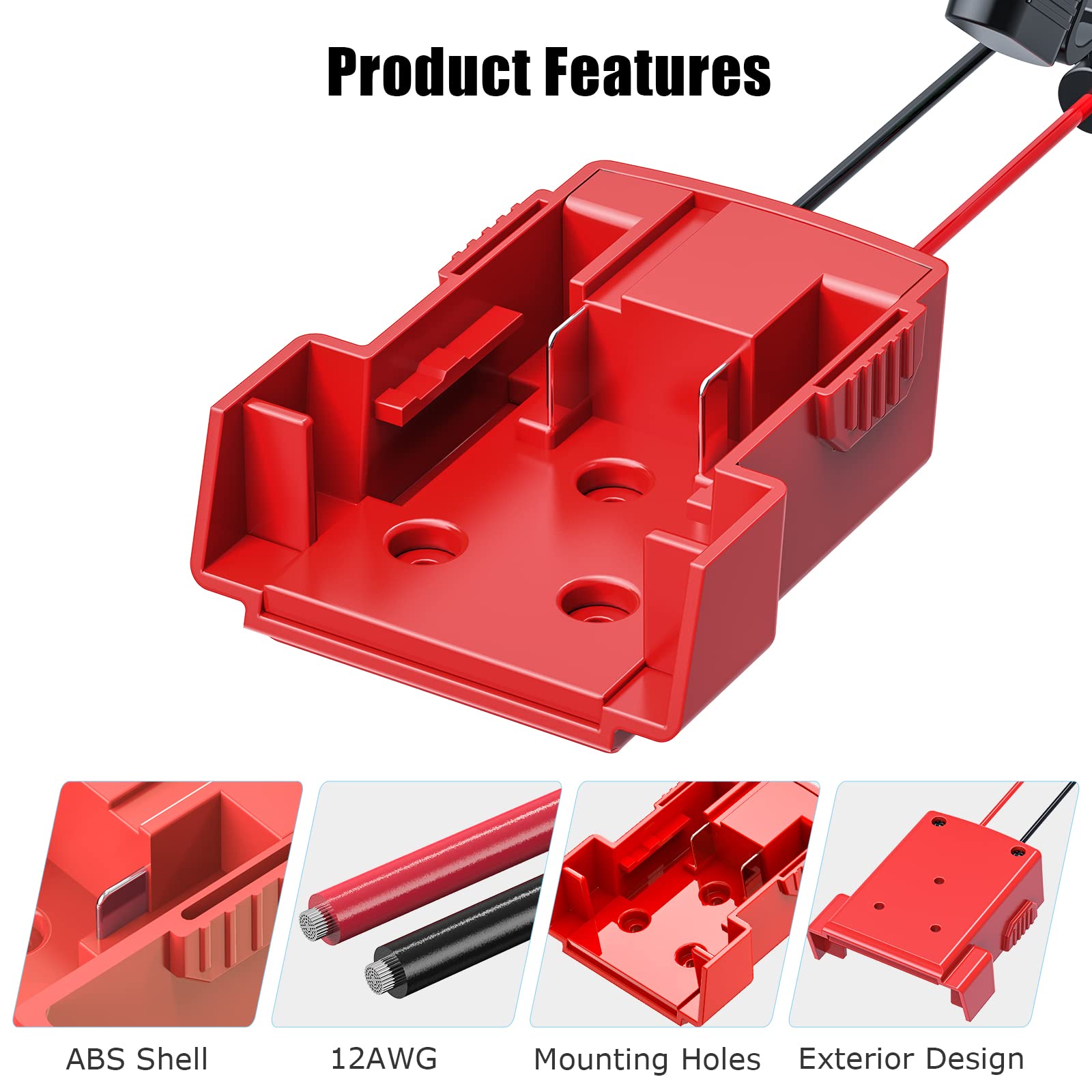 Snapklik.com : 2 Pack Power Wheel Adapter For Milwaukee Battery Adapter ...