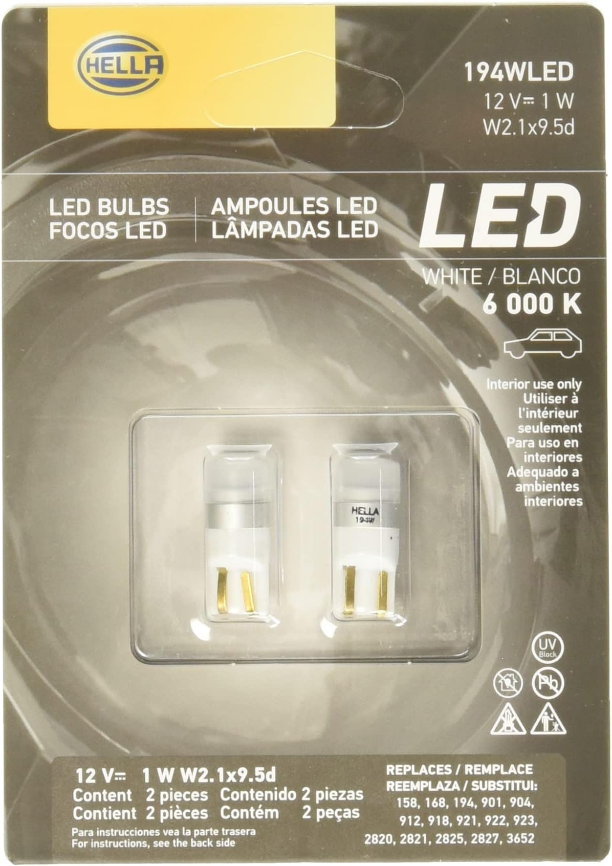 HELLA - Focos halógenos, Blíster Doble, Standard - 21/5W : Amazon.com ...