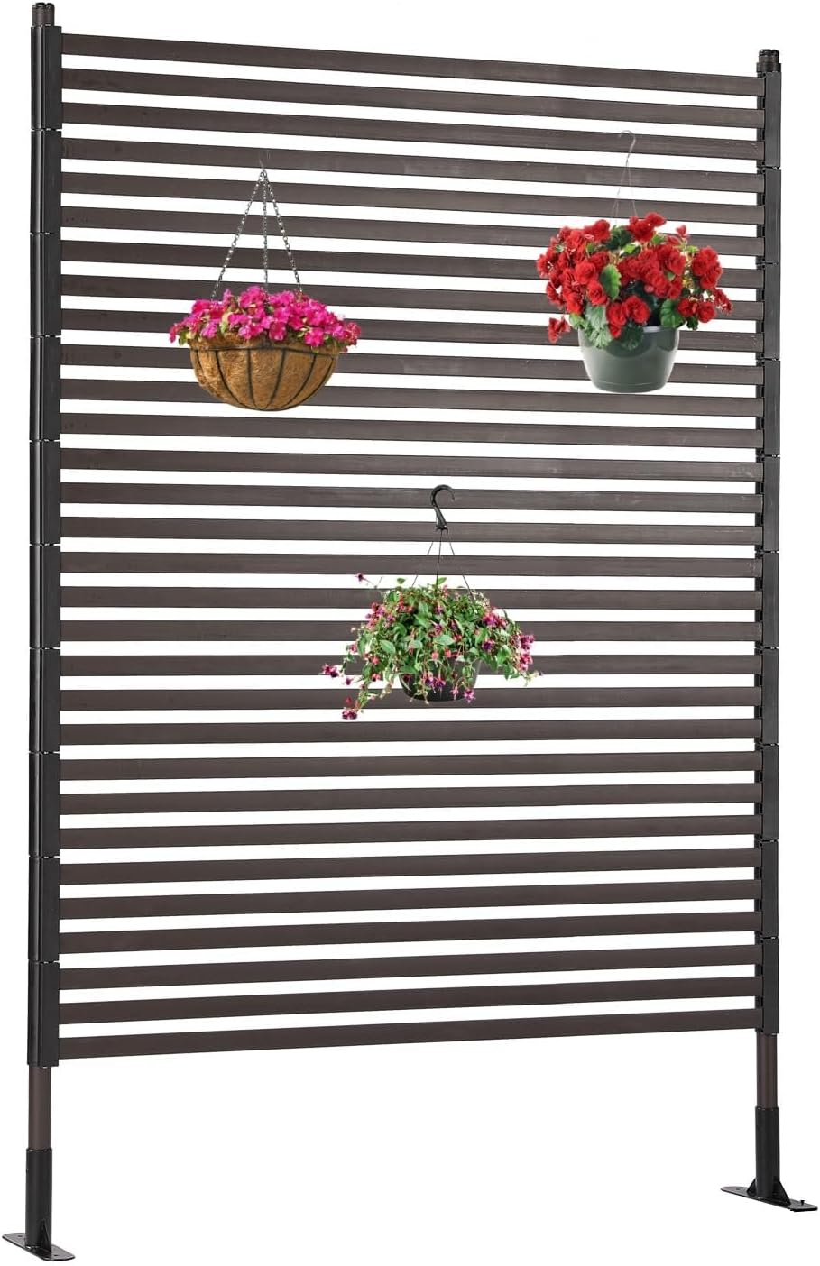 Amazon.com : Outdoor Privacy Screens Freestanding, 47" W x 59" H Metal ...