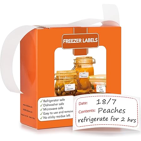 Amazon.com: Removable Refrigerator Freezer Labels with Dispenser Box ...