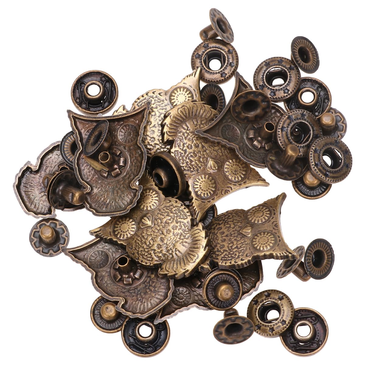 Amazon.com: ARTIBETTER 10 Set Antique Snaps Button Bronze Vintage Metal ...