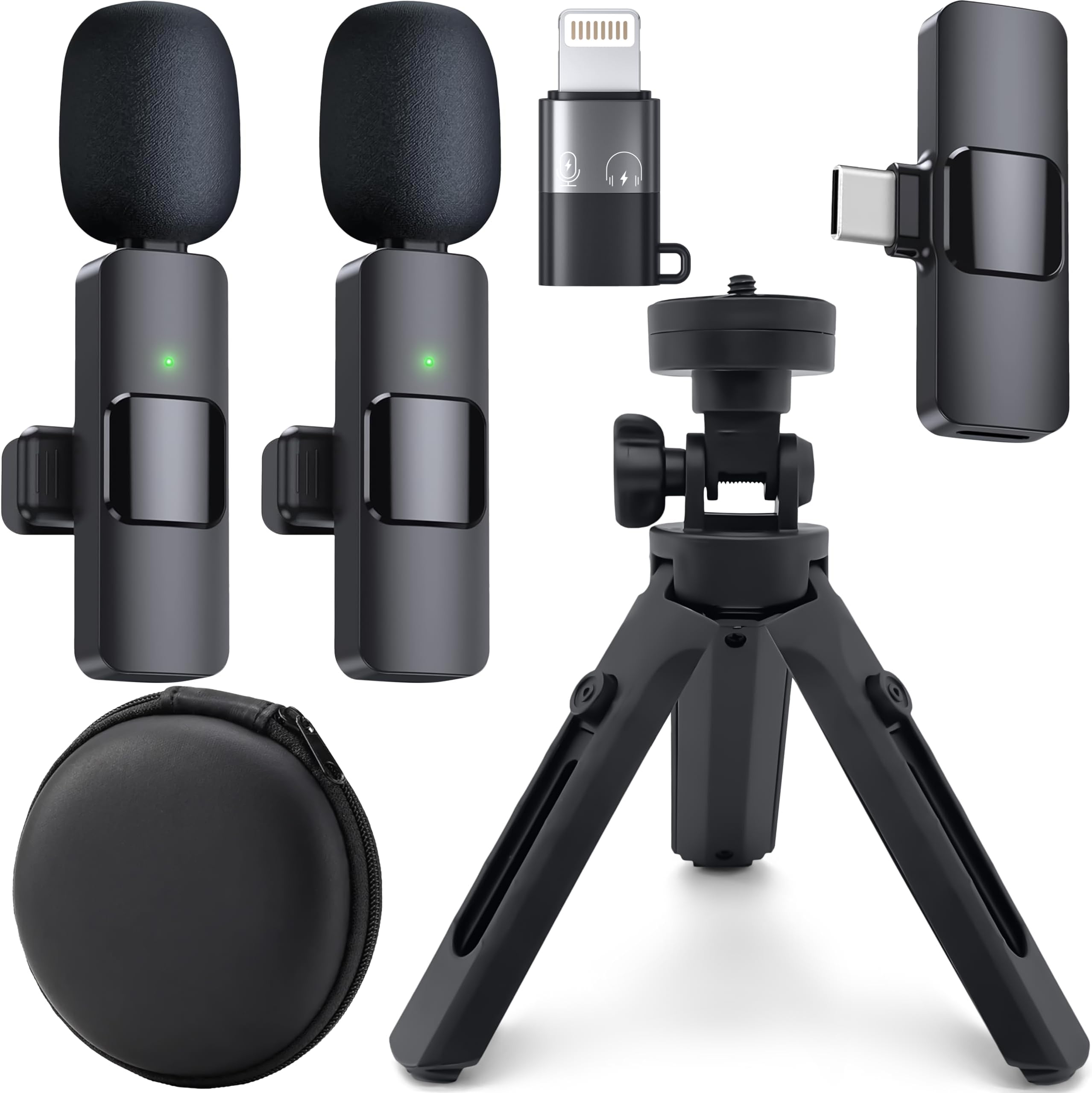 Wireless Microphones for iPhone iPad and Android USB C and Ligthening ...