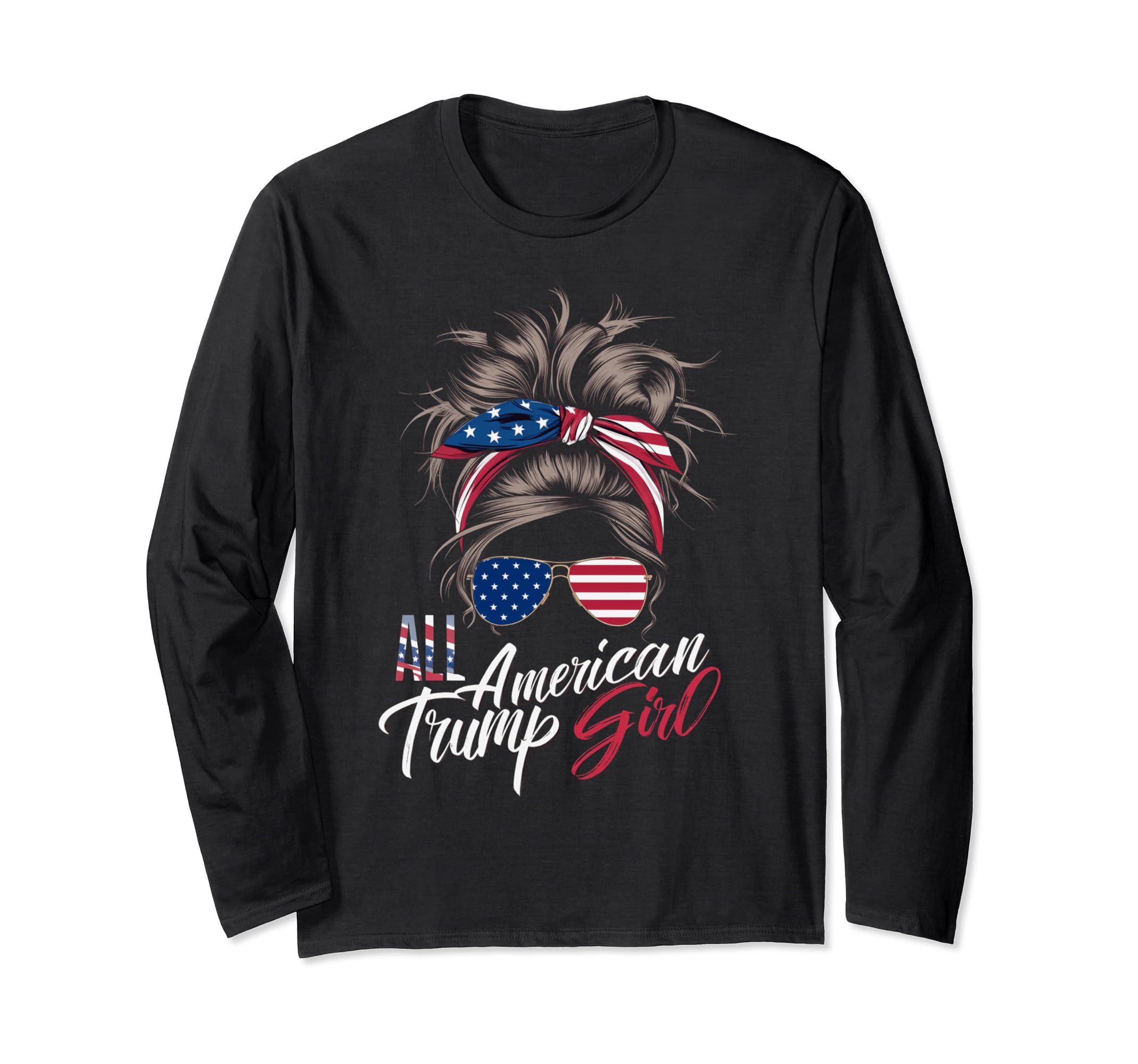 Amazon.com: All American Trump Girl Messy Bun Trump Women Supporter ...
