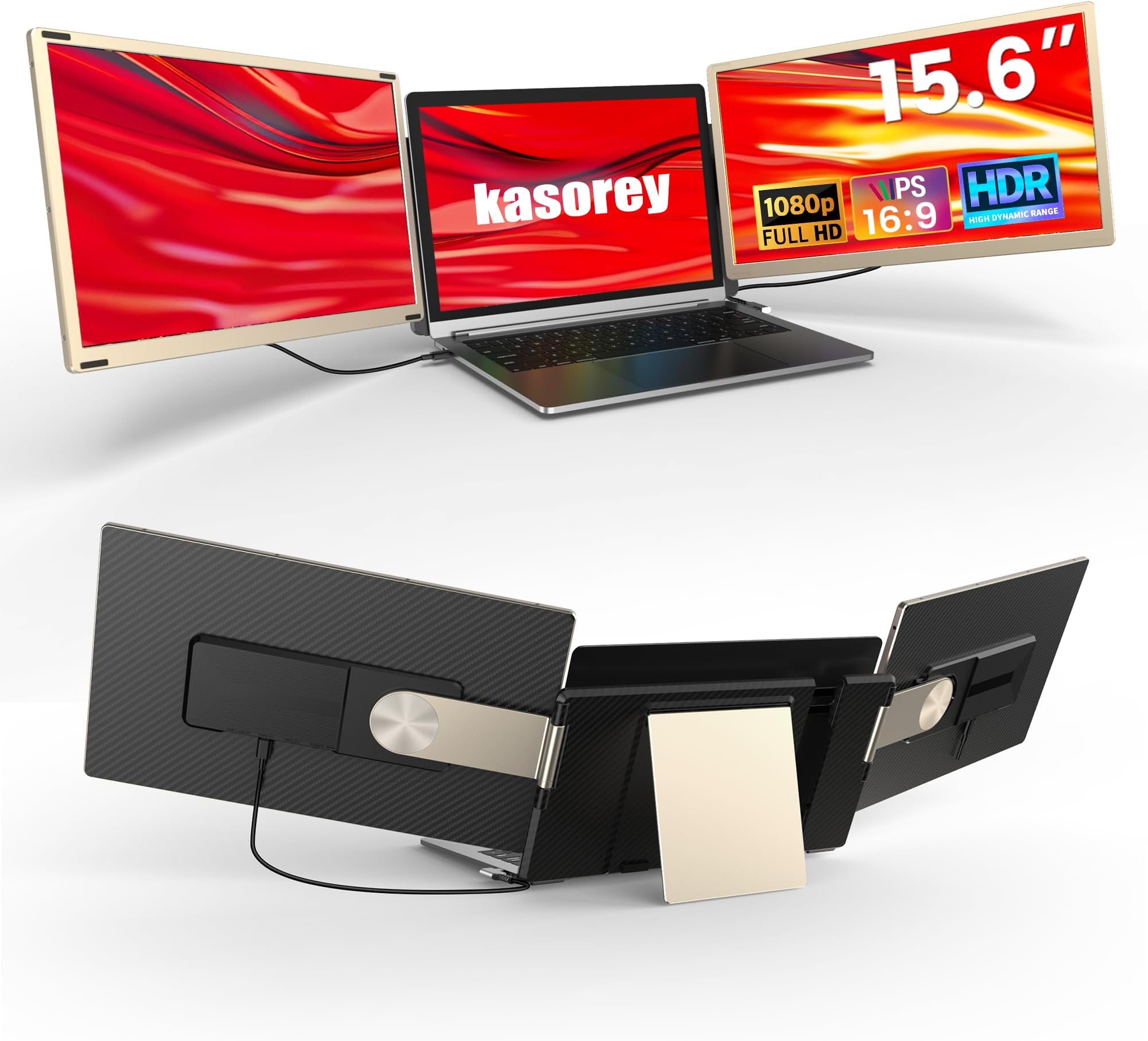 Amazon.com: Fagomfer S6 Laptop Screen Extender | Silver | 15.6'' | FHD ...