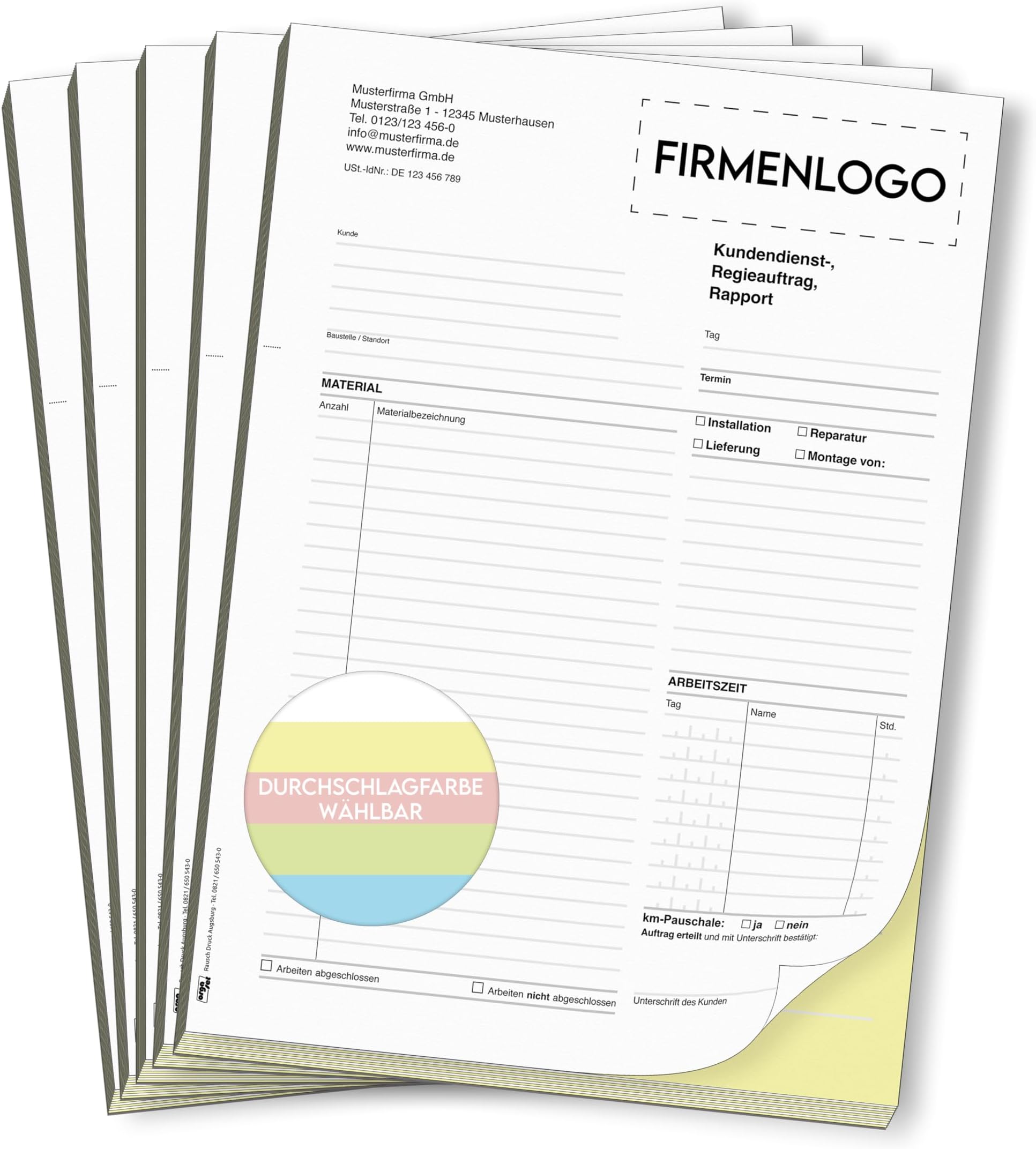 ORGASET Regiebericht/Rapport | DIN A4 | 2-fach oder 3-fach ...