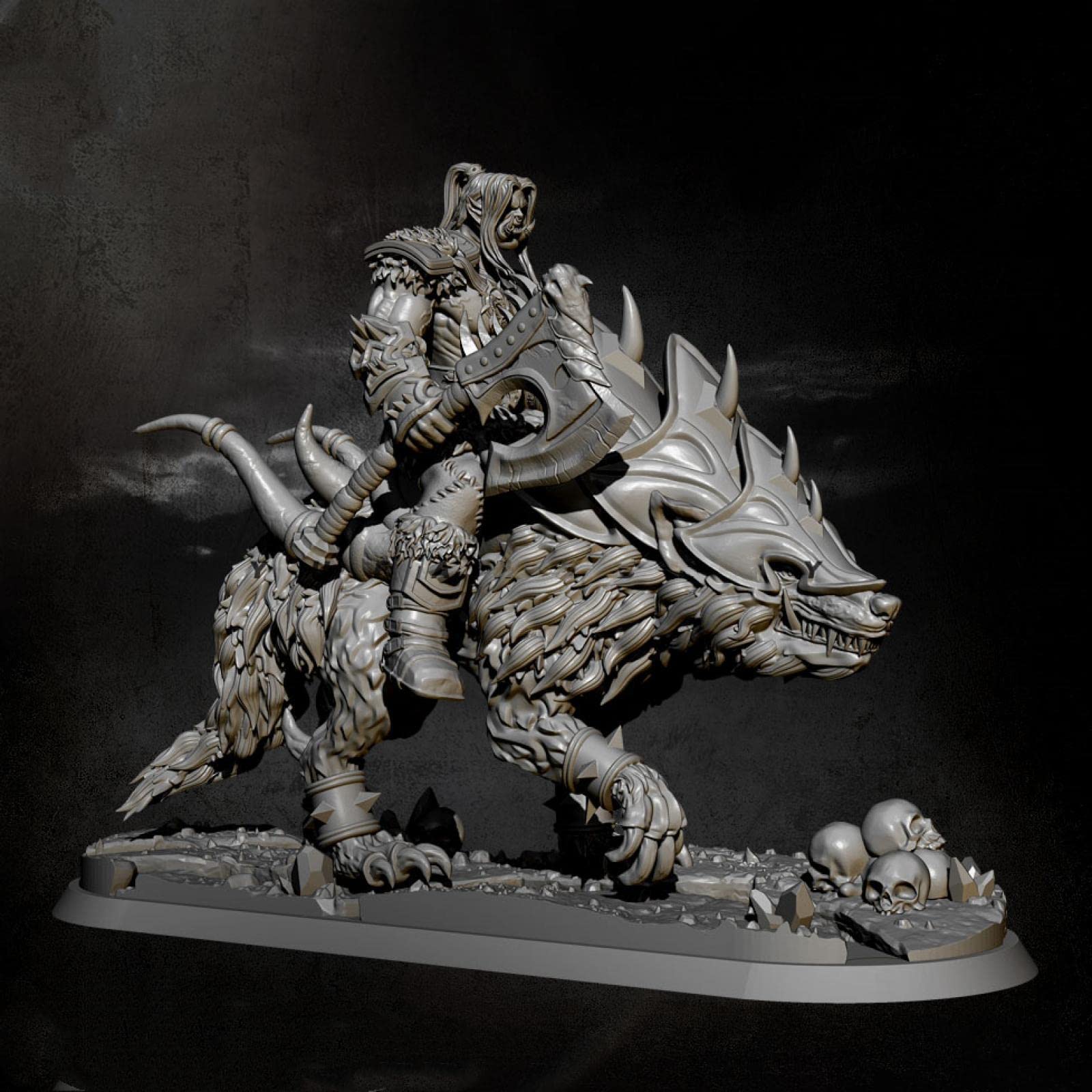 Buy FCBEL 1/24 (width 150mm) ancient orc knight officer miniature kit ...