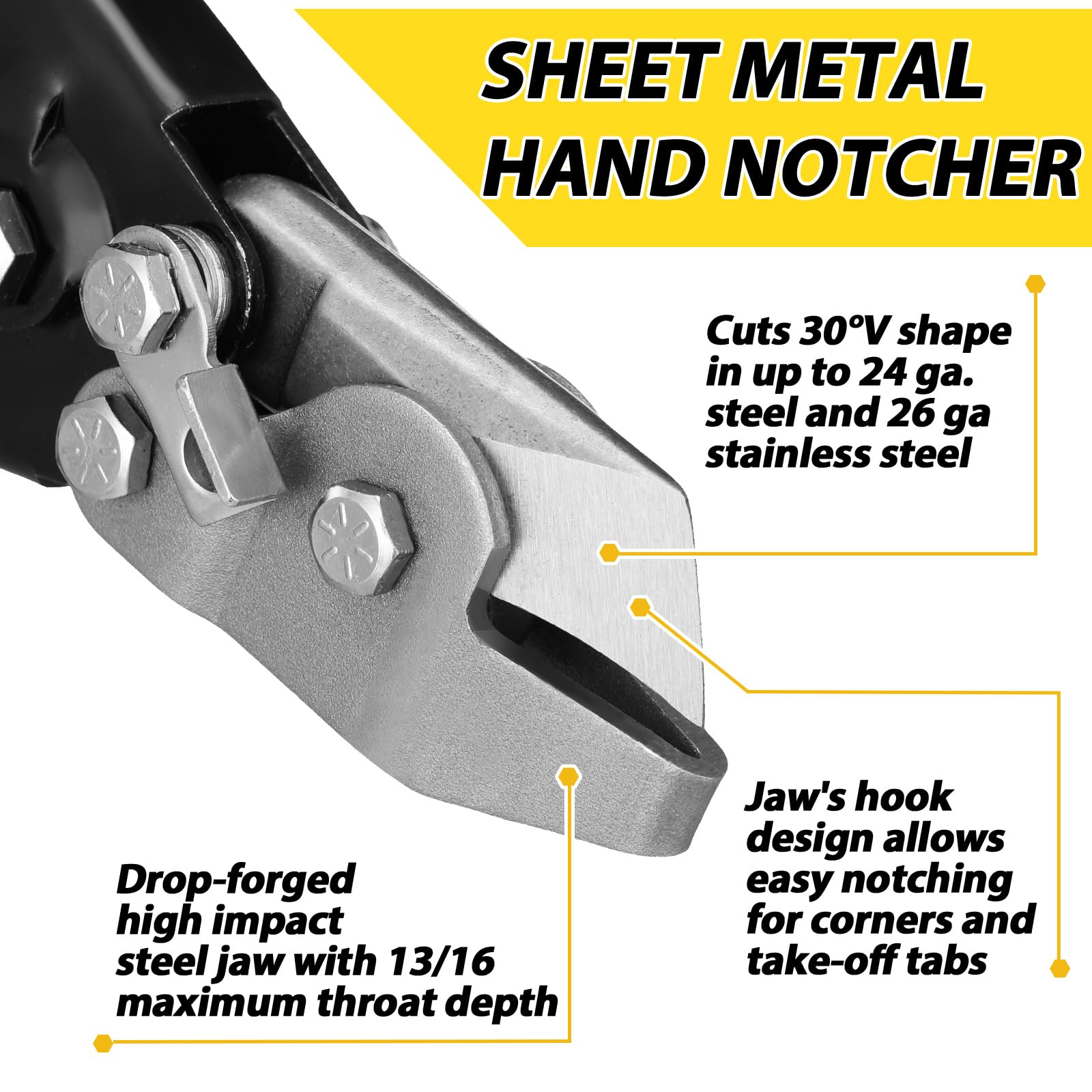 Snapklik.com : Sheet Metal Hand Notcher Sheet Metal V Notcher Tools ...