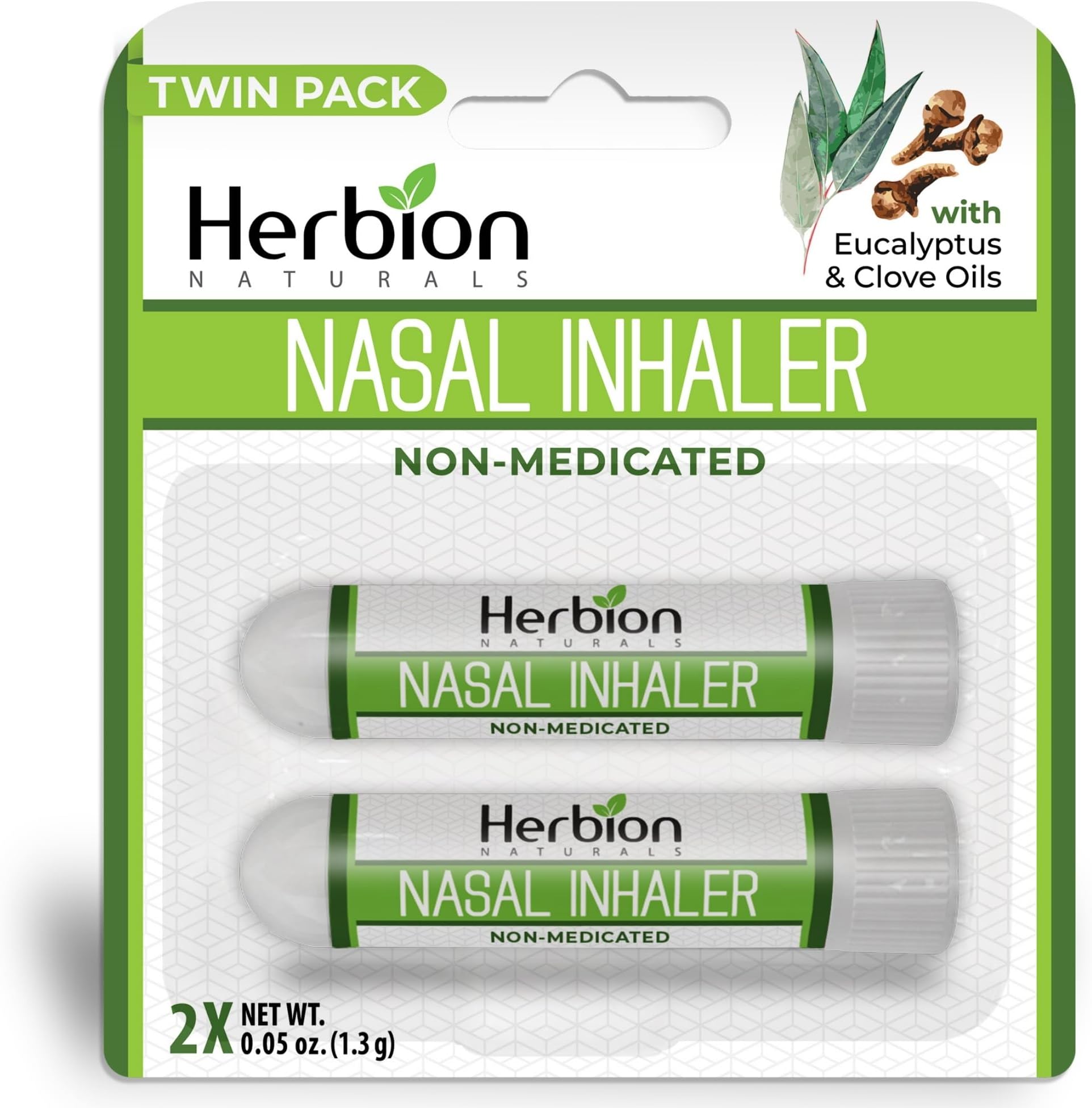 Amazon.com: Herbion Naturals Nasal Inhaler: Natural Relief for Nasal Congestion & Sinus Pressure ...