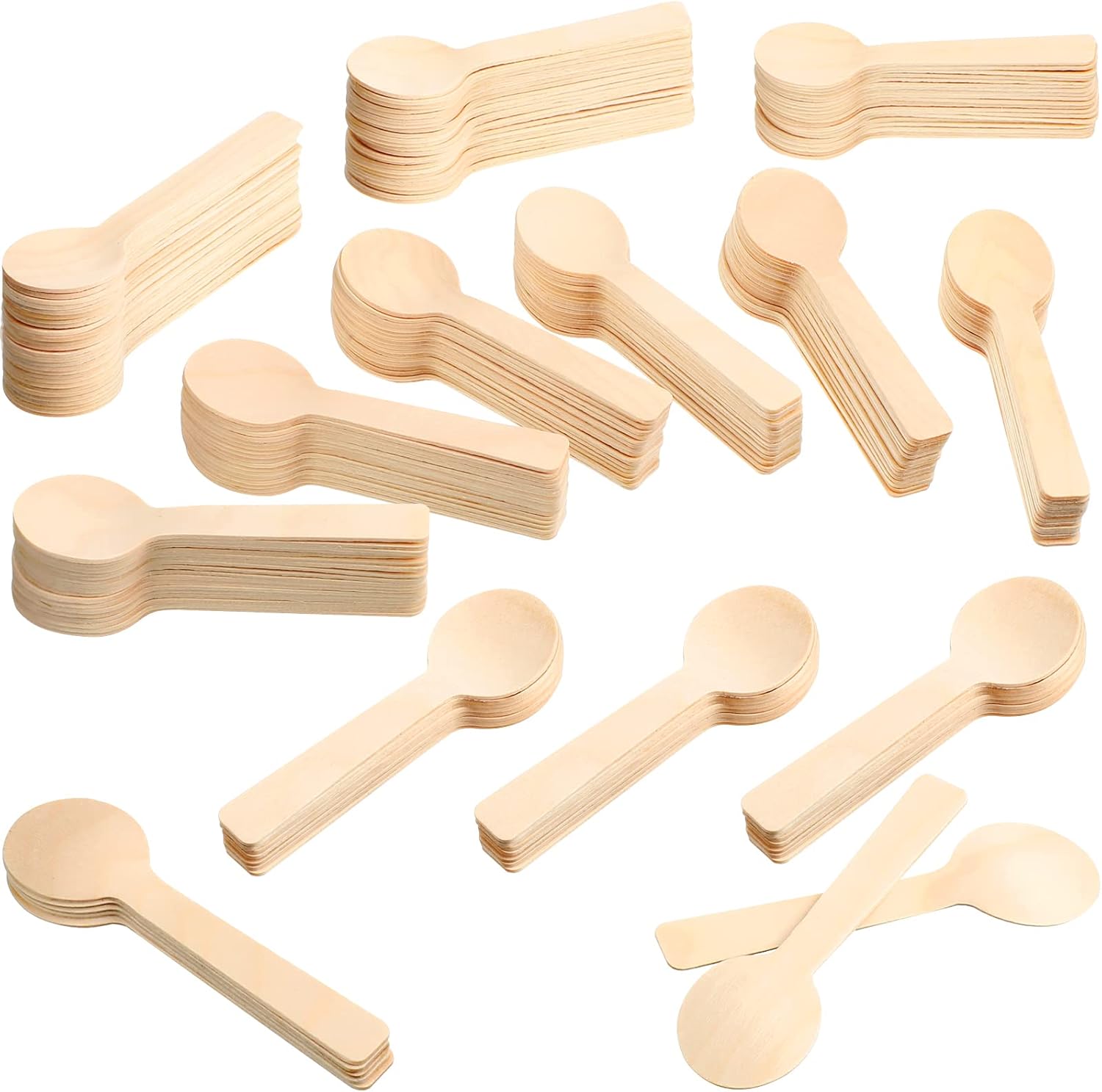 Amazon.com: 1000 Pack Mini Wooden Spoons 4 Inch Wood Small for Dessert ...