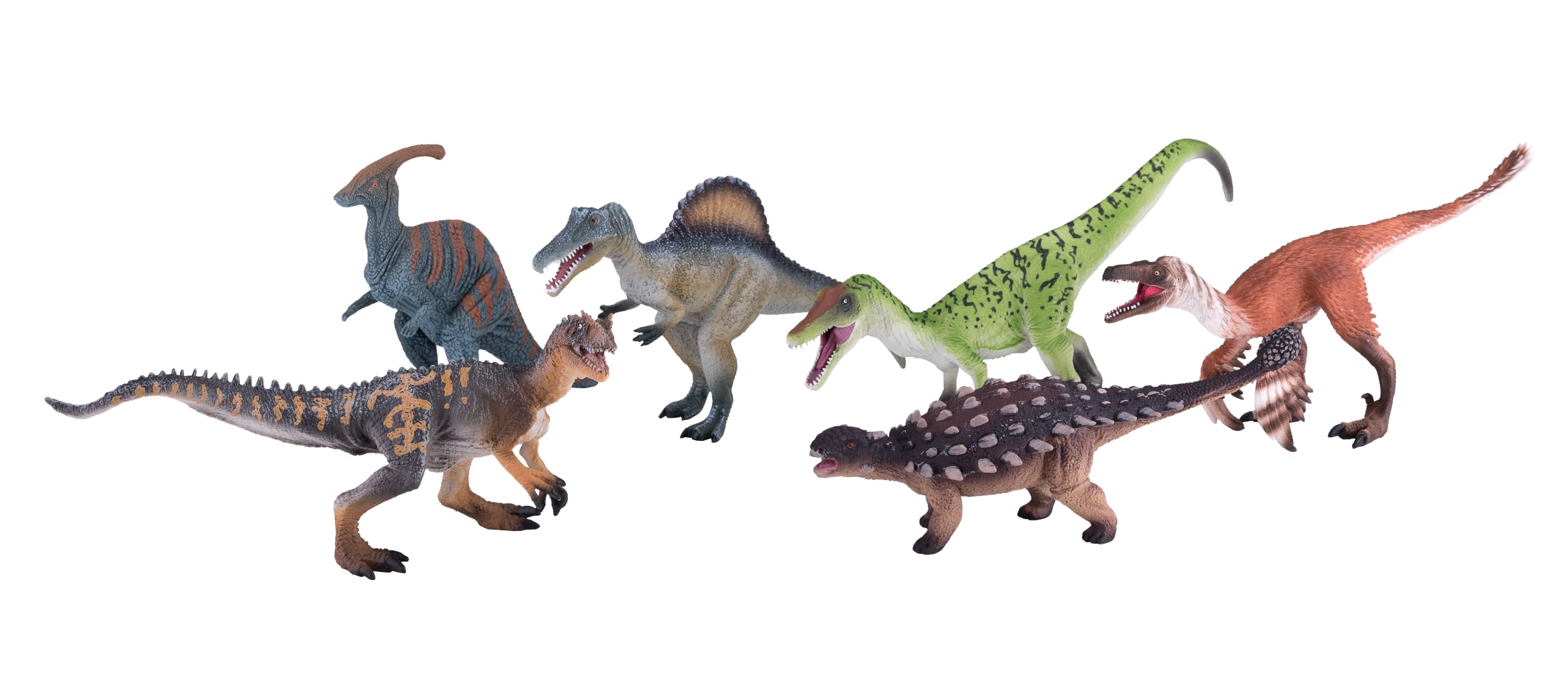 Mojo 6pc Dinosaur Prehistoric Life Playset Hand Painted Toy Figure | Desertcart INDIA