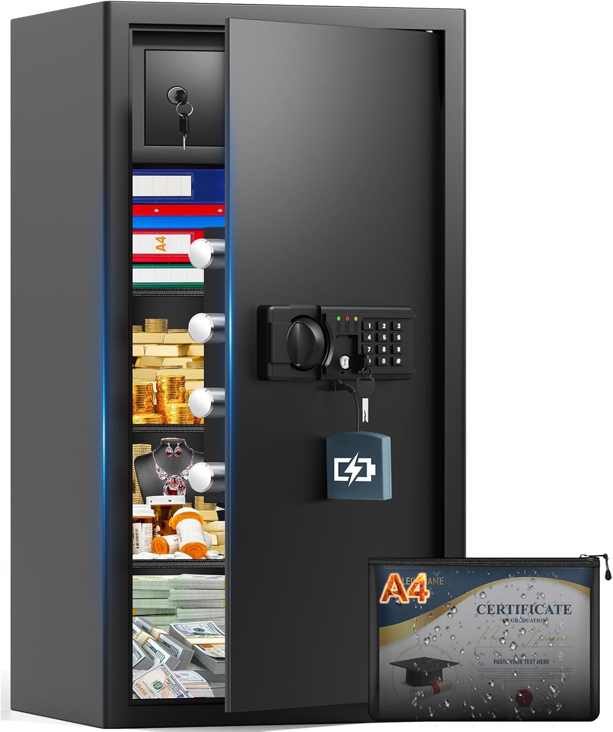 8.6 Cuft Fireproof Safe for Home, Home Safes Water and Fireproof, Large ...