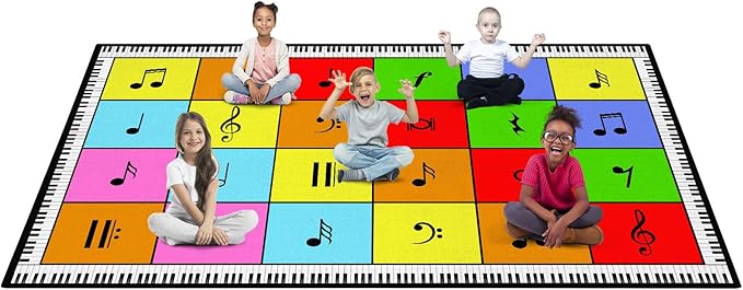 Amazon.com: ABCarpet Music Note Classroom Rug 7'5"x13' Elementary Music ...