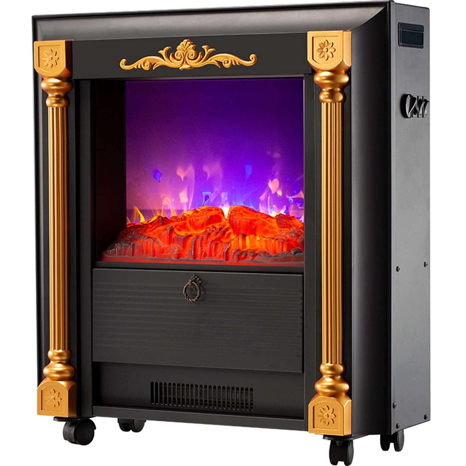 Buy RENRUIRUI- 24 Inch Electric Fireplace with Movable Casters ...