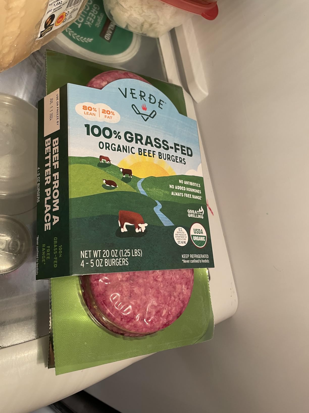 Amazon.com: Verde Farms, Beef Burgers, Organic, Grass-Fed, 1.25 lb ...
