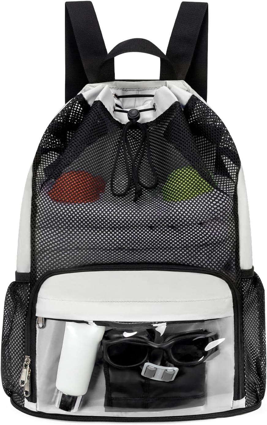 Amazon.com | ecosmile Drawstring Backpack Sandproof Beach Backpack with ...