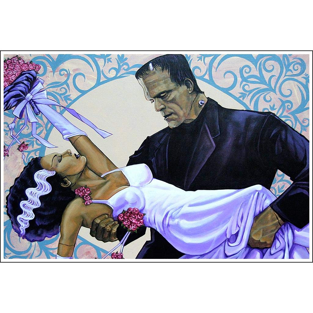 Frankenstein And Bride Painting