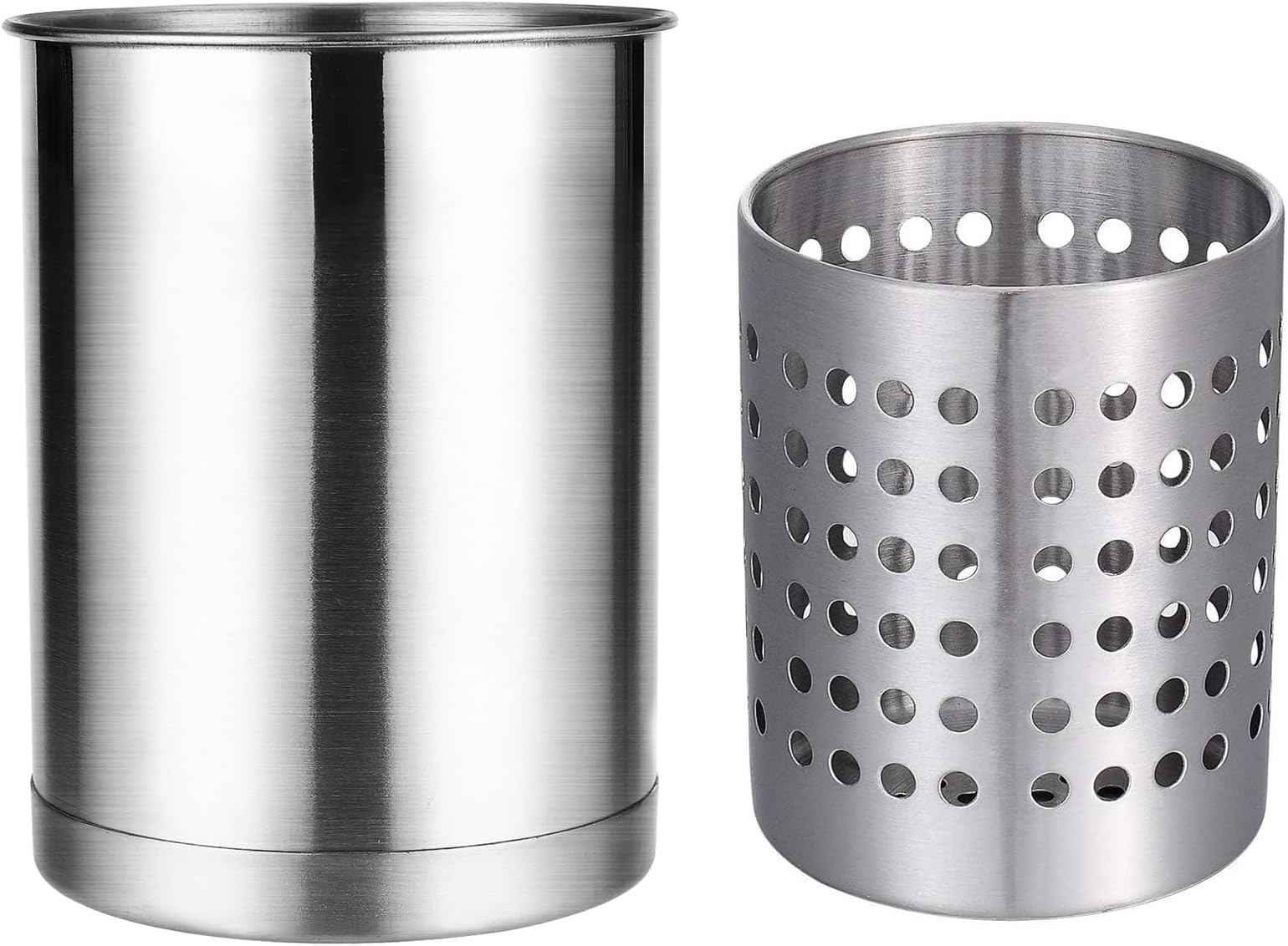 Amazon.com: OGGI Perforated Stainless Steel Utensil Holder - Stylish ...