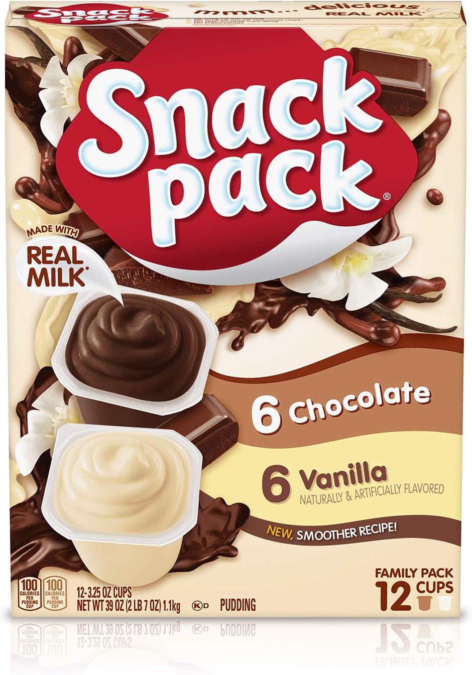 Amazon.com : Snack Pack Vanilla Flavored Pudding, 4 Count Pudding Cups ...