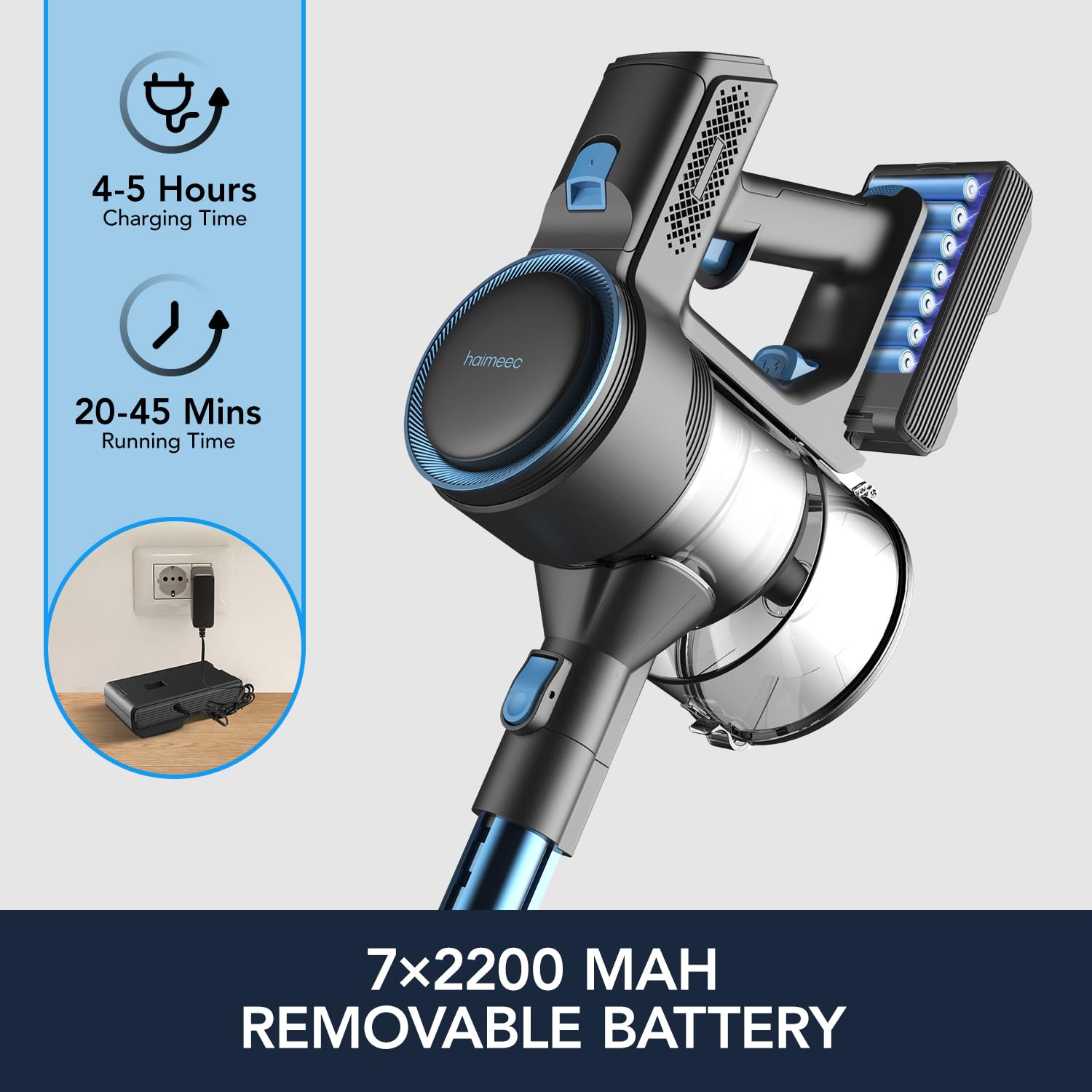 Cordless Vacuum Cleaner, Display Touchscreen, Stick Vacuum Cordless ...