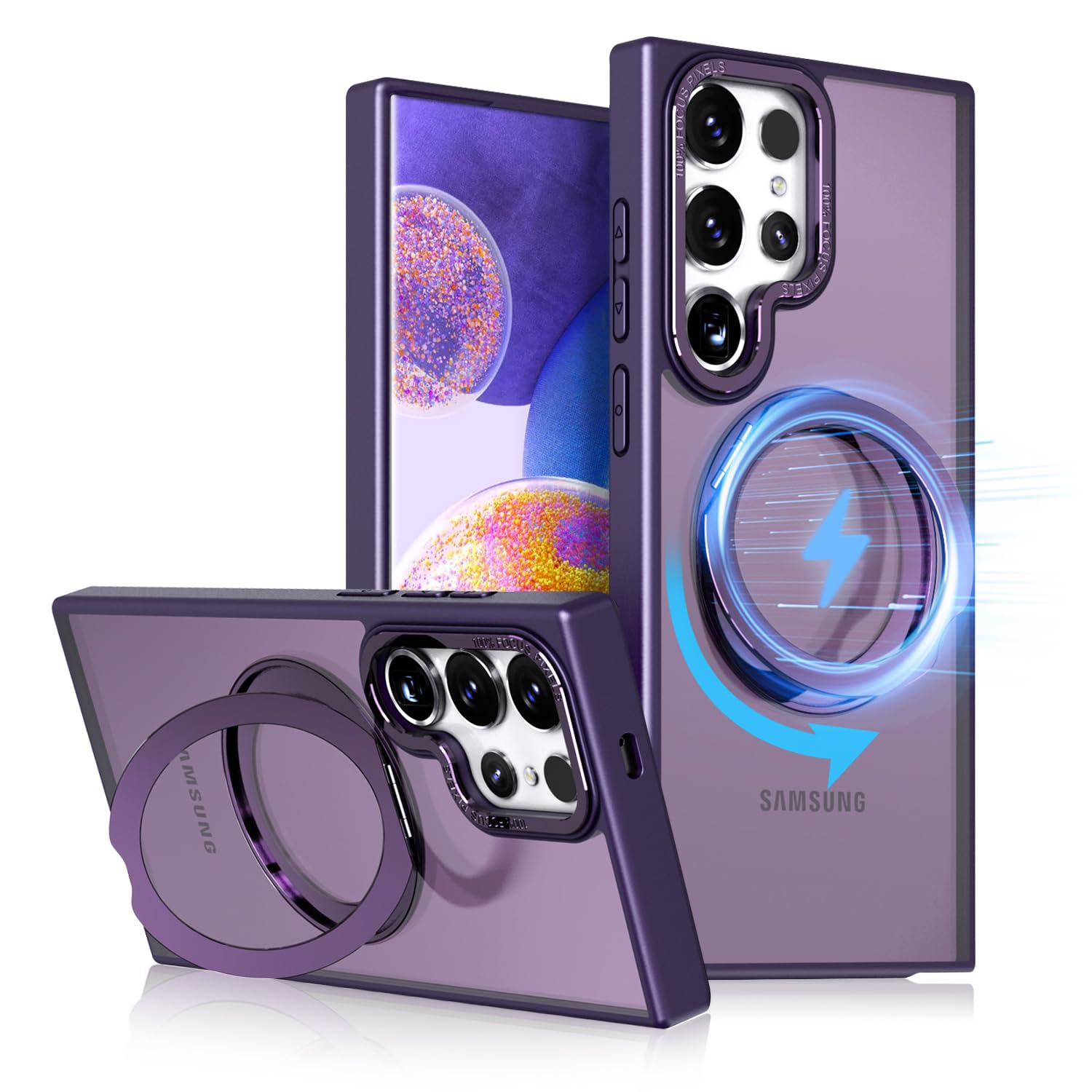 Amazon.com: Lokyoo for Samsung Galaxy S23 Ultra Case, [Compatible with Magsafe][Built in Stand ...