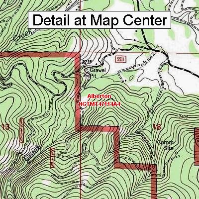 Amazon.com : USGS Topographic Quadrangle Map - Alberton, Montana ...